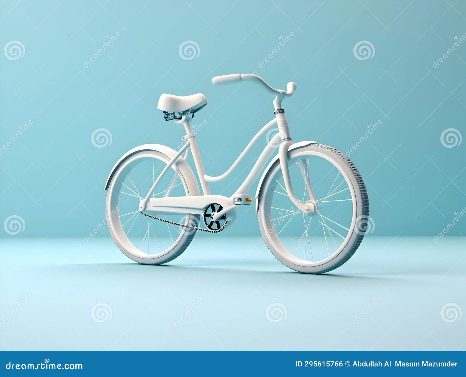 A Realistic 3D Bicycle Isolated on White Background, Ai Generated Eco ...