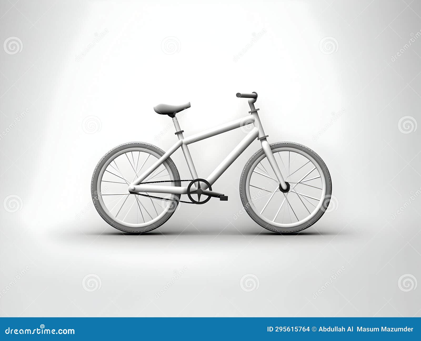 A Realistic 3D Bicycle Isolated on White Background, Ai Generated Eco ...