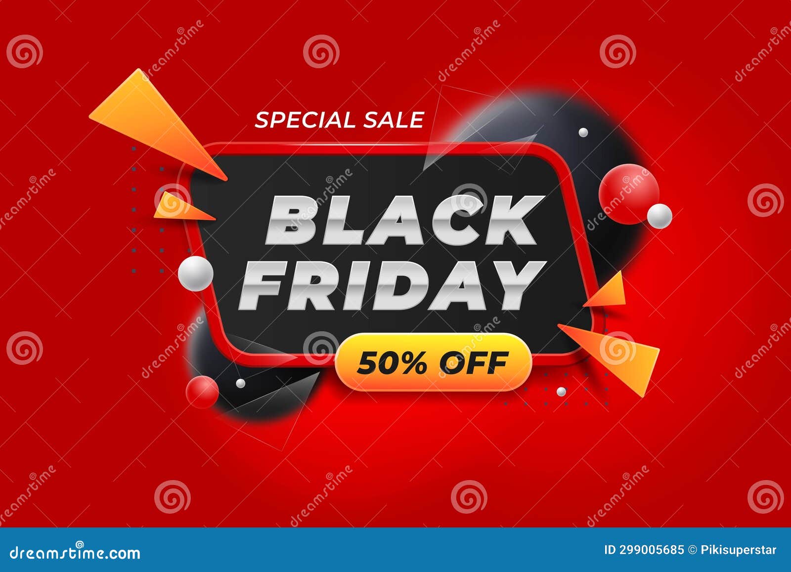 Realistic 3d Black Friday Background Design Illustration Stock Vector ...