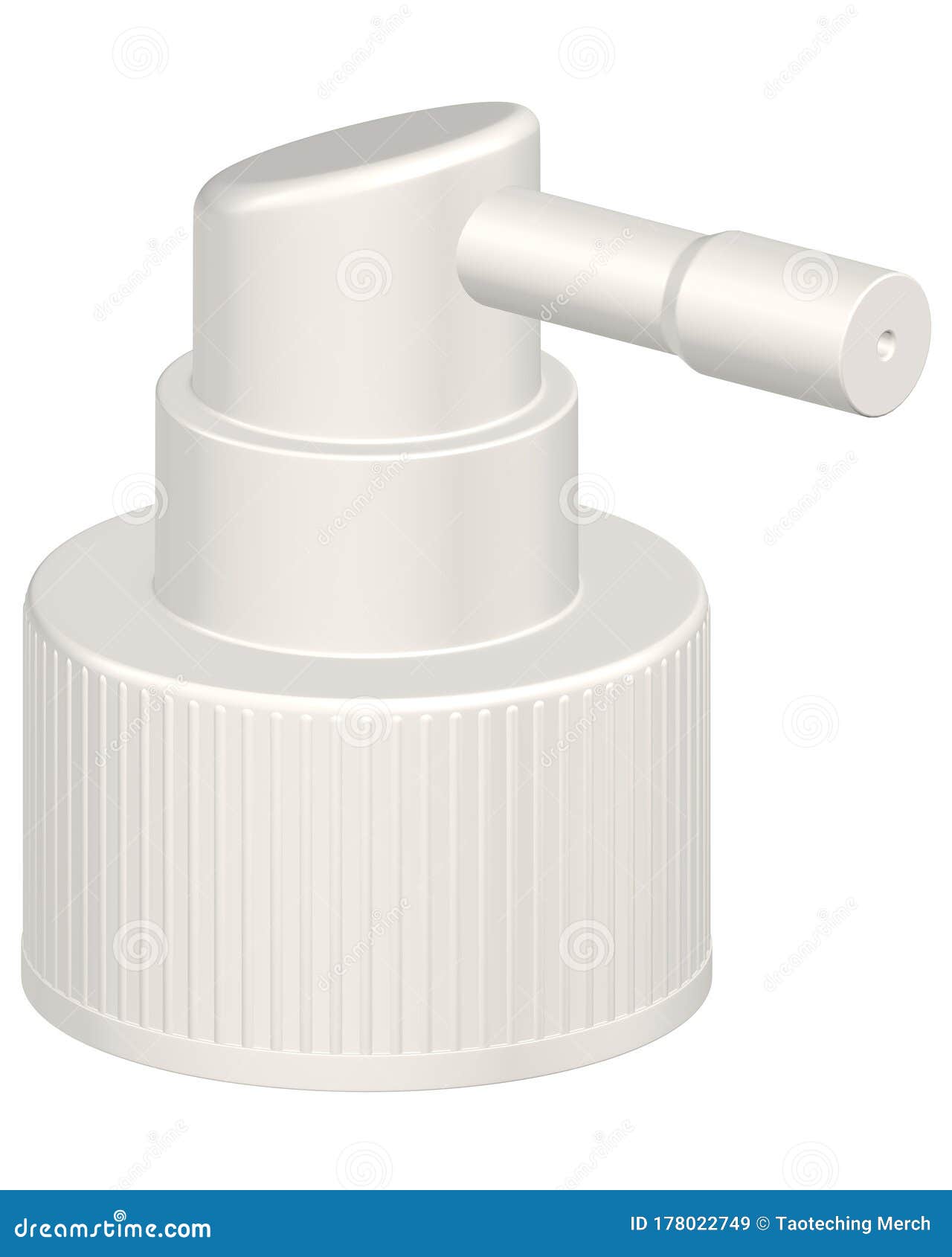 Realistic 3D Bottle Spray Cap Mock Up Template on White Background.3D ...
