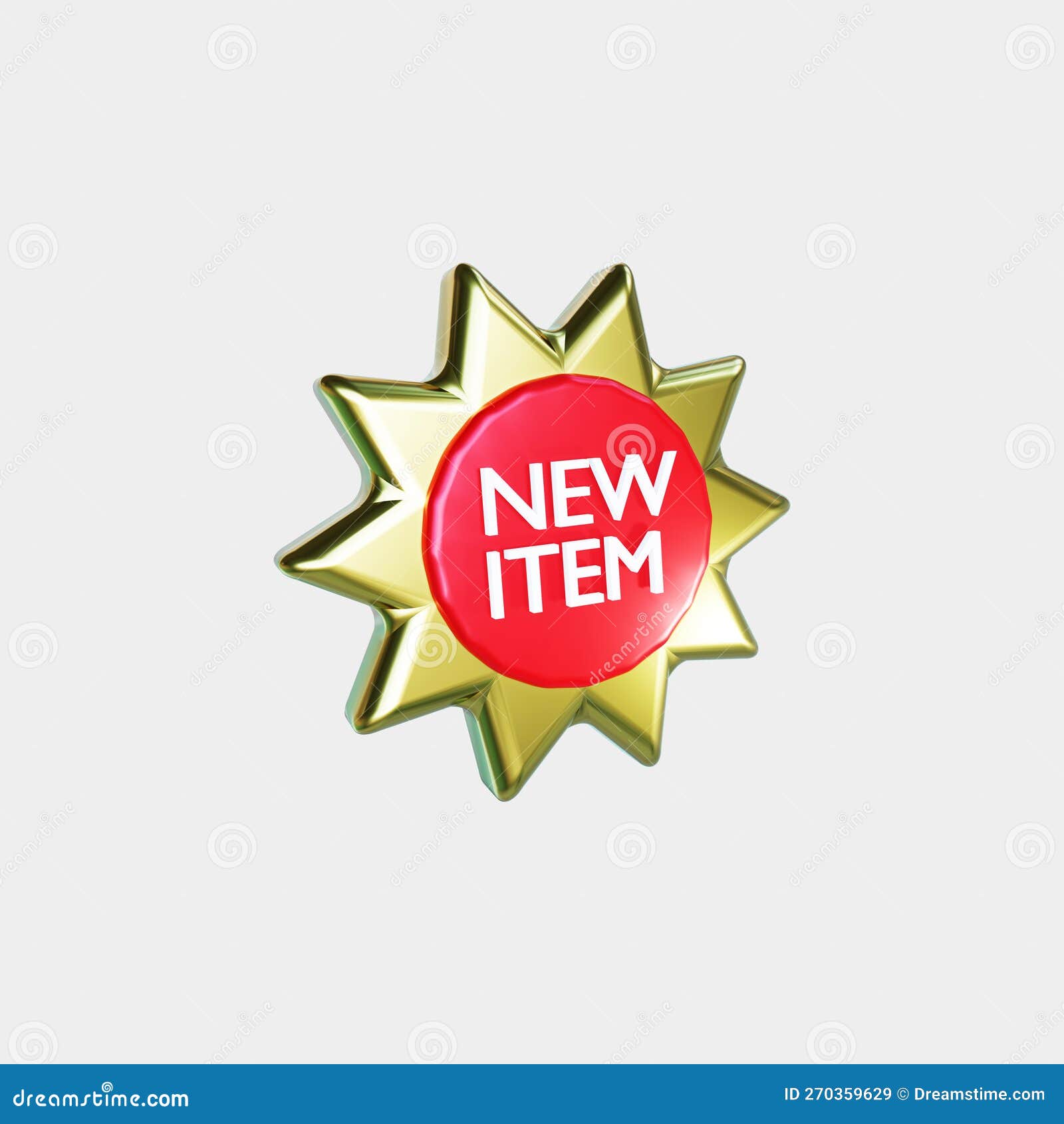 New Item Label Object 3d Illustration Stock Illustration - Illustration ...