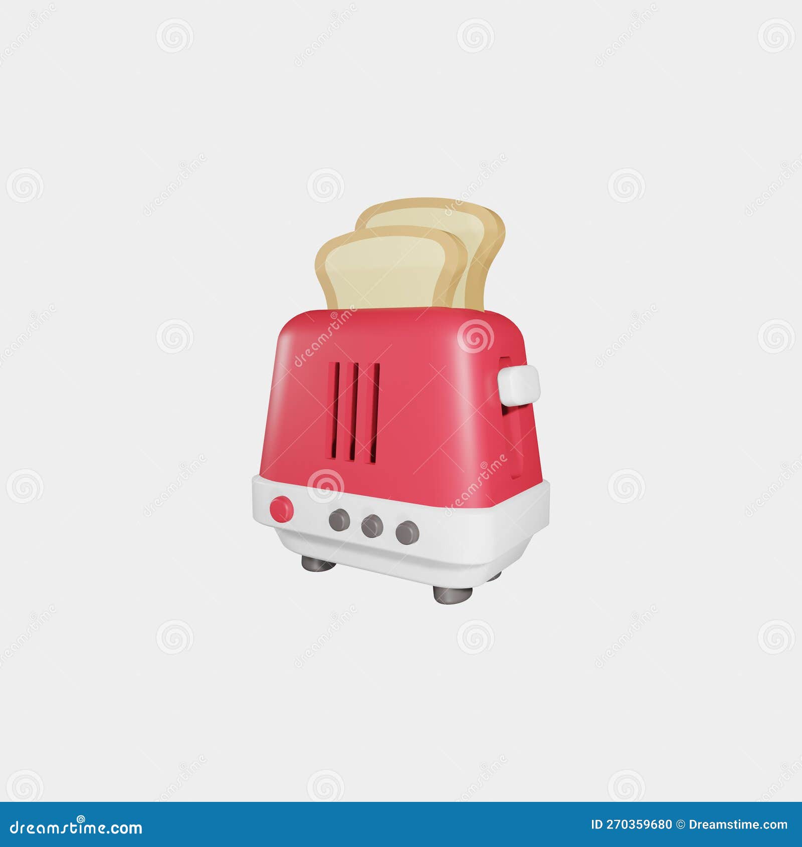 Toaster Object 3d Illustration Stock Illustration - Illustration of ...