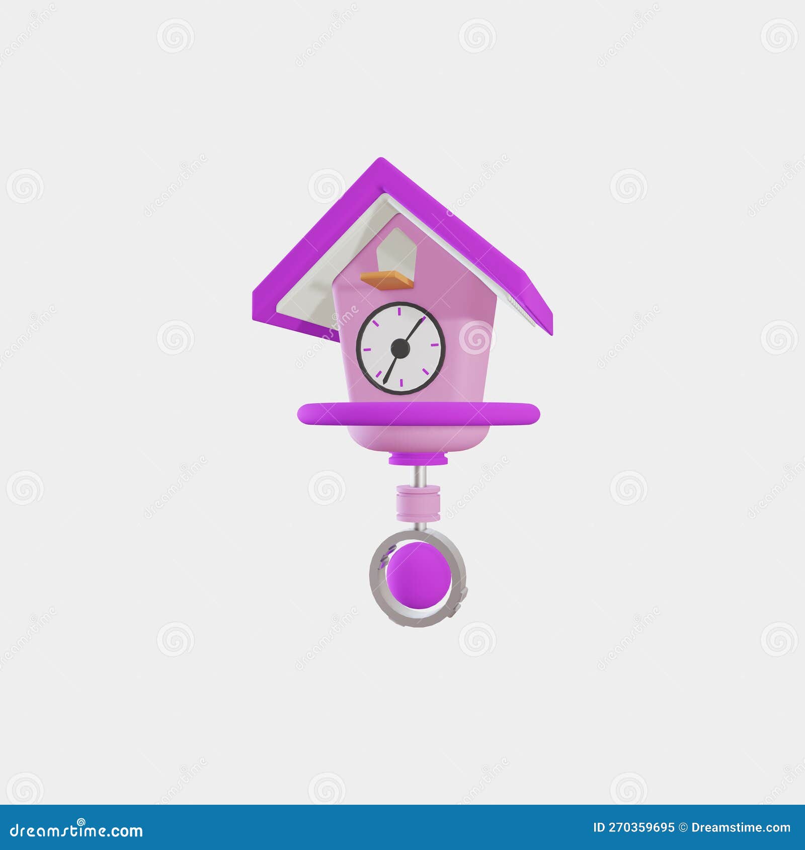 Wall Clock Object 3d Illustration Stock Illustration - Illustration of ...