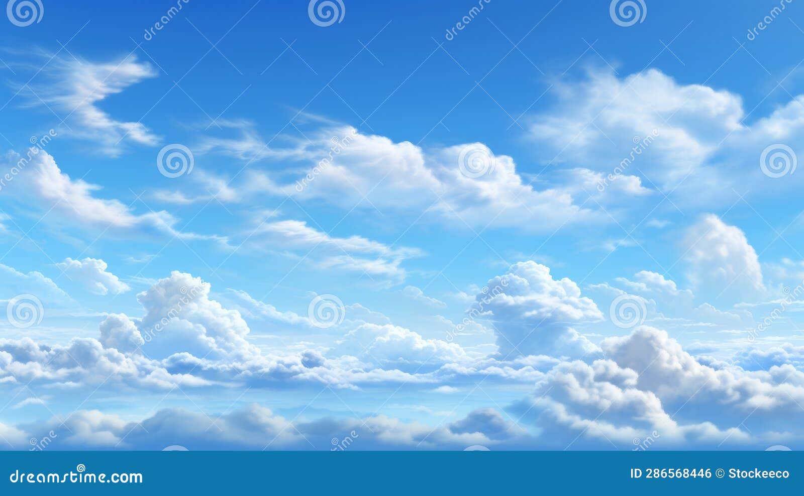 Realistic 2d Clouds Image: Seamless Background with Hyper-realistic ...