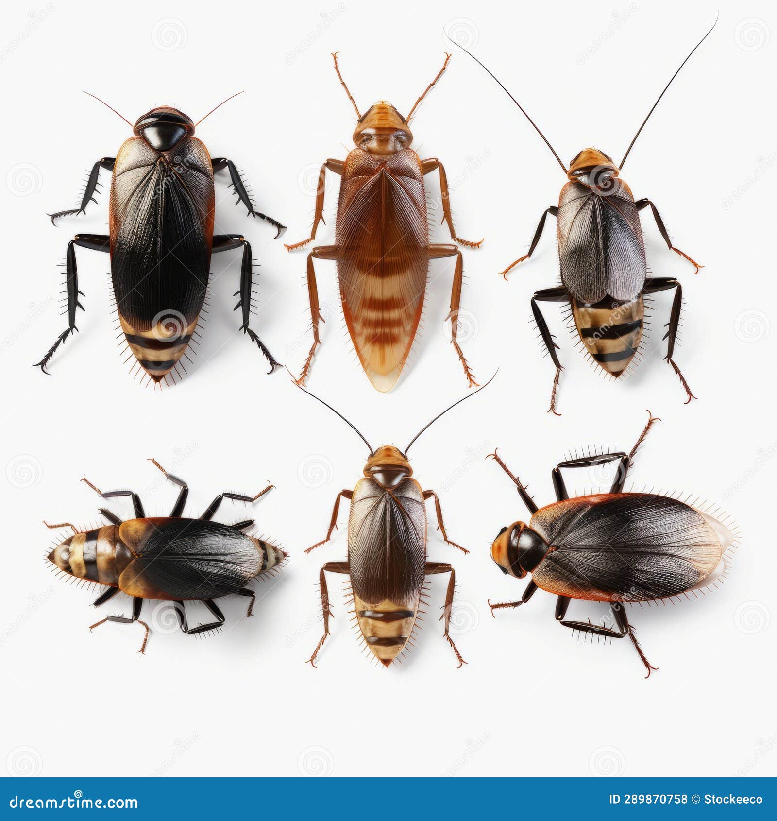 Realistic 3d Cockroach Collection on Transparent Background Stock ...