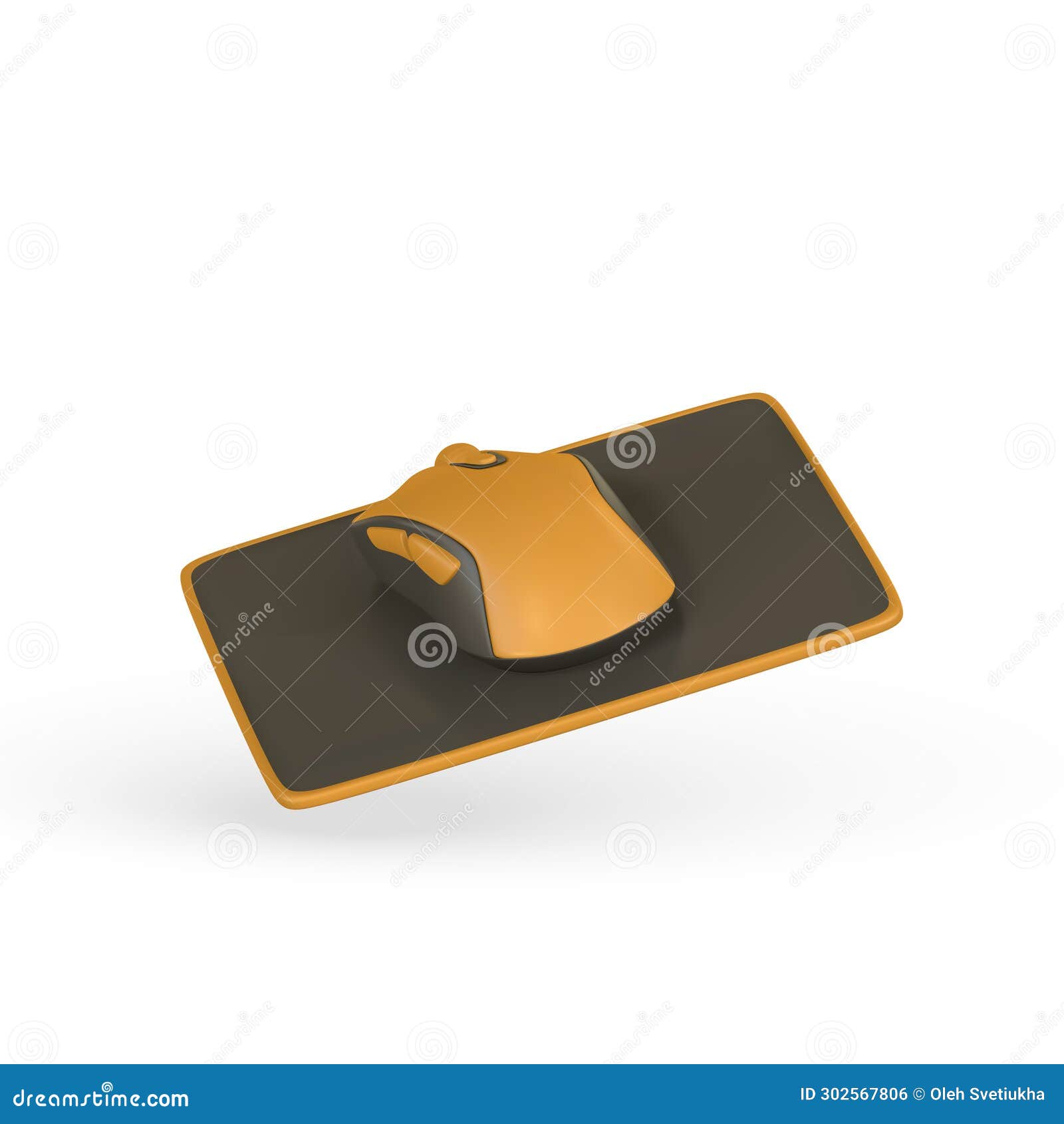 Realistic 3d Computer Wireless Mouse on Pad in Cartoon Style. Computer ...