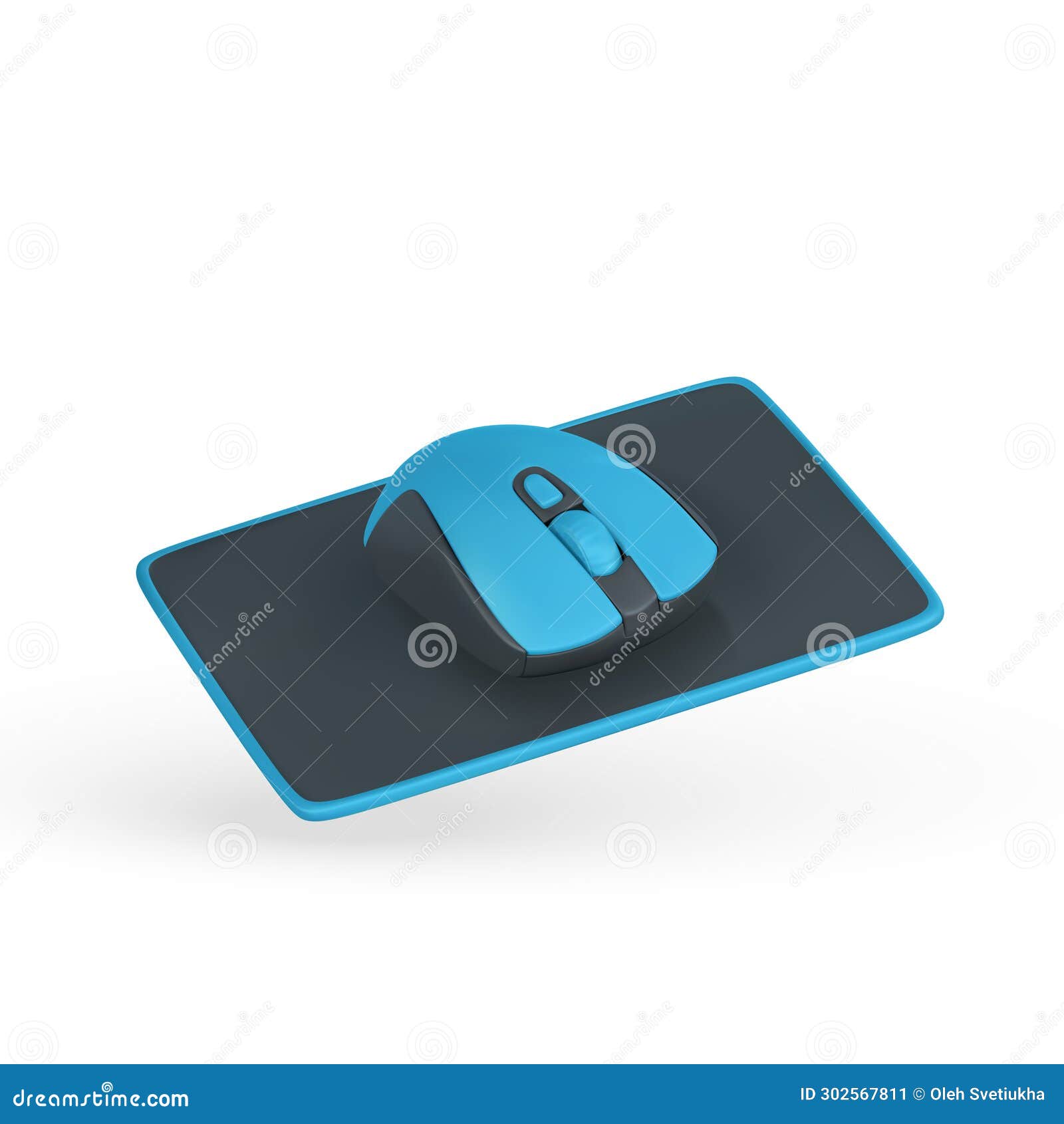 Realistic 3d Computer Wireless Mouse on Pad in Cartoon Style. Computer ...