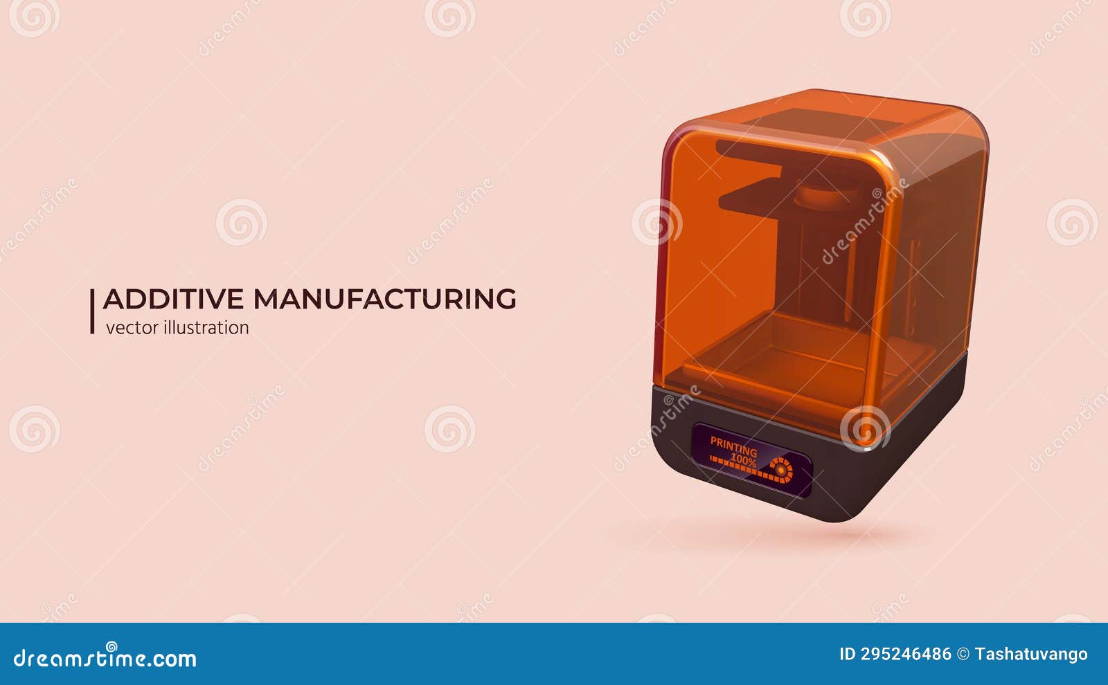 Realistic 3d Design of 3D Printer. Vector Illustration in Cartoon ...