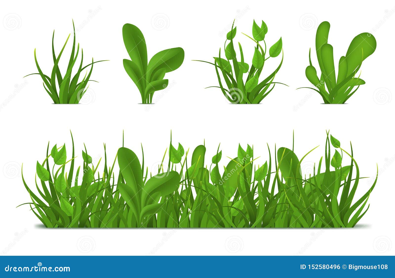 Realistic 3d Detailed Green Grass Set. Vector Stock Vector ... Realistic 3d Detailed Green Grass Set. Vector Stock Vector ...