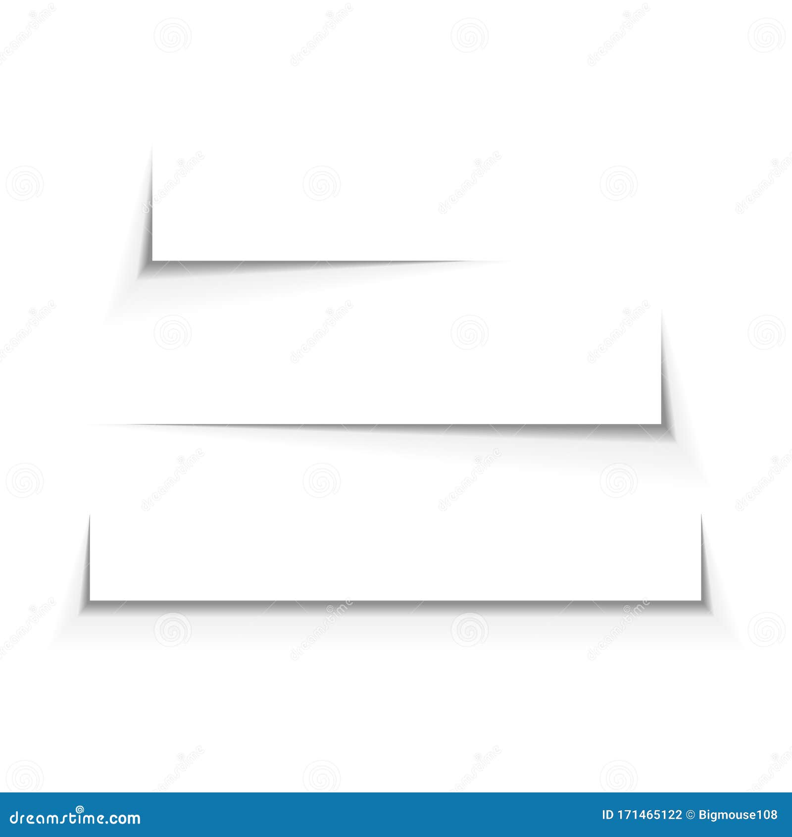 Realistic 3d Detailed Paper Shadow Effects Set. Vector Stock Vector ...