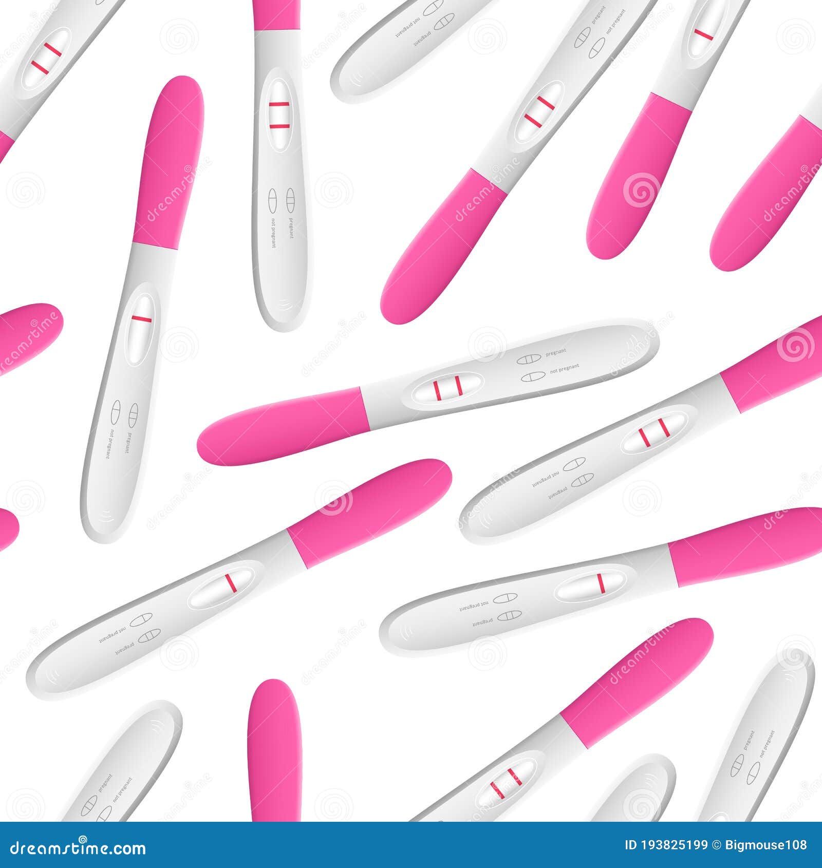 Realistic 3d Detailed Pregnancy Test Seamless Pattern Background ...