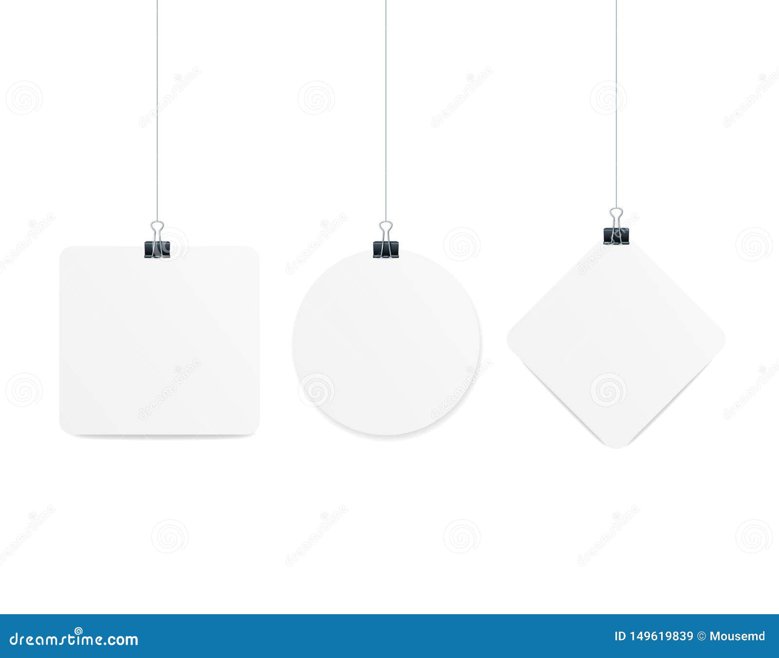 Realistic 3d Detailed Shape Hanger Dangler or Banner. Vector Stock ...