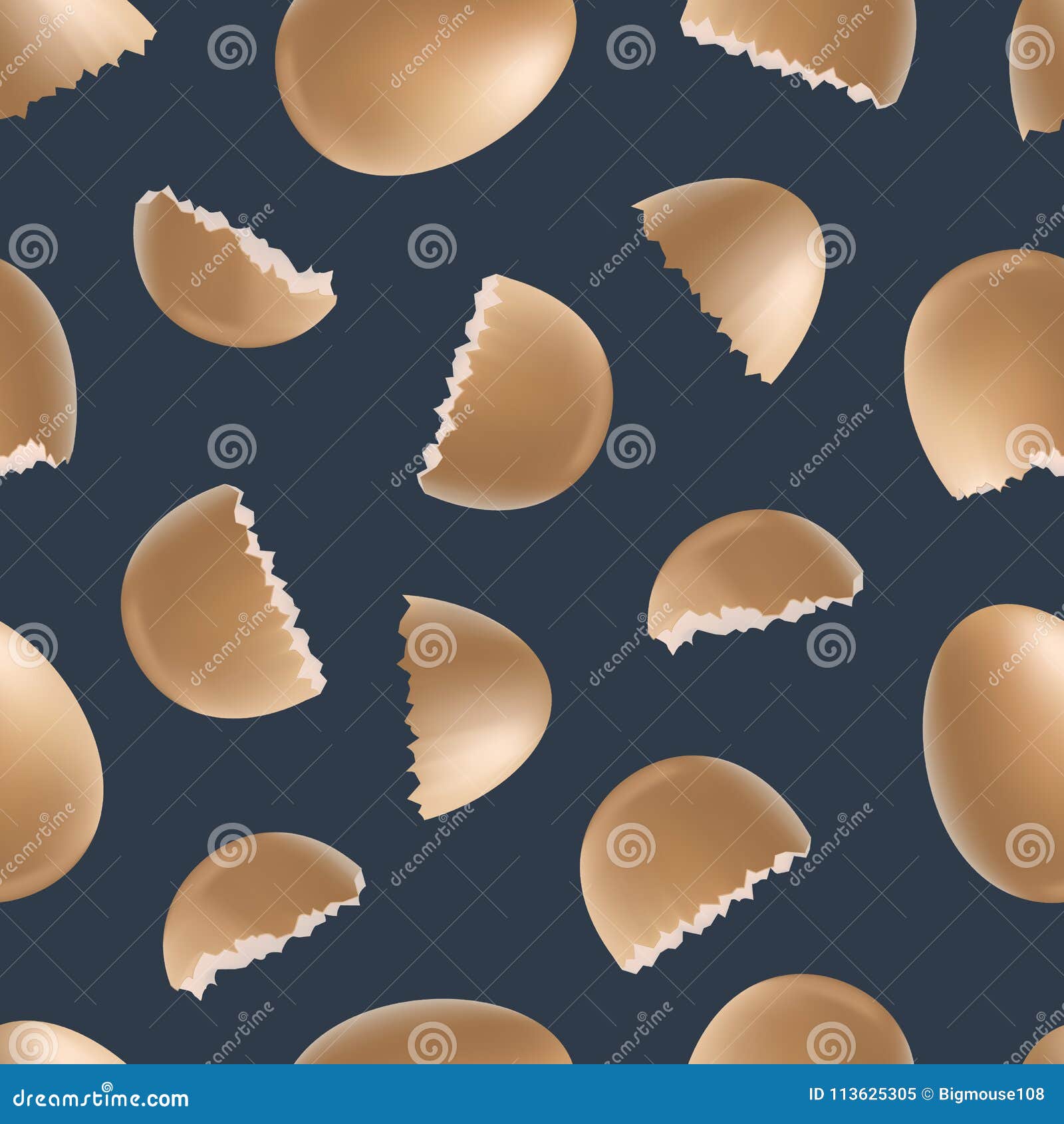 Realistic 3d Detailed Various Closeup Shell Eggs Seamless Pattern ...
