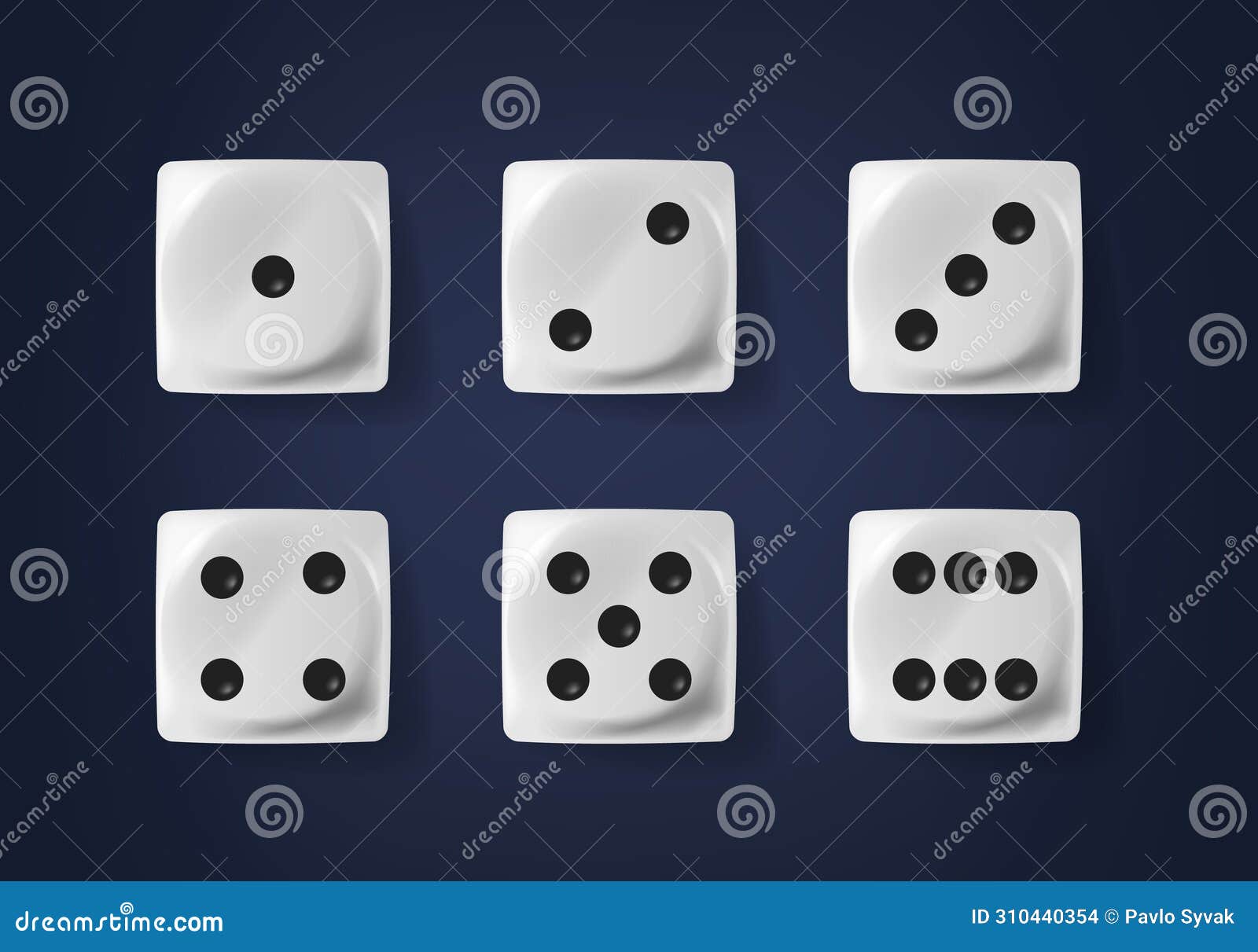 Realistic 3d Dice Cubes. Small, Six-sided Objects Used in Gamble or ...