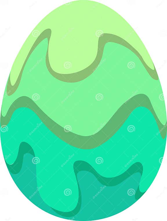 Easter Egg Decorated with 3D Effect Abstract Waves Motif on Transparent ...