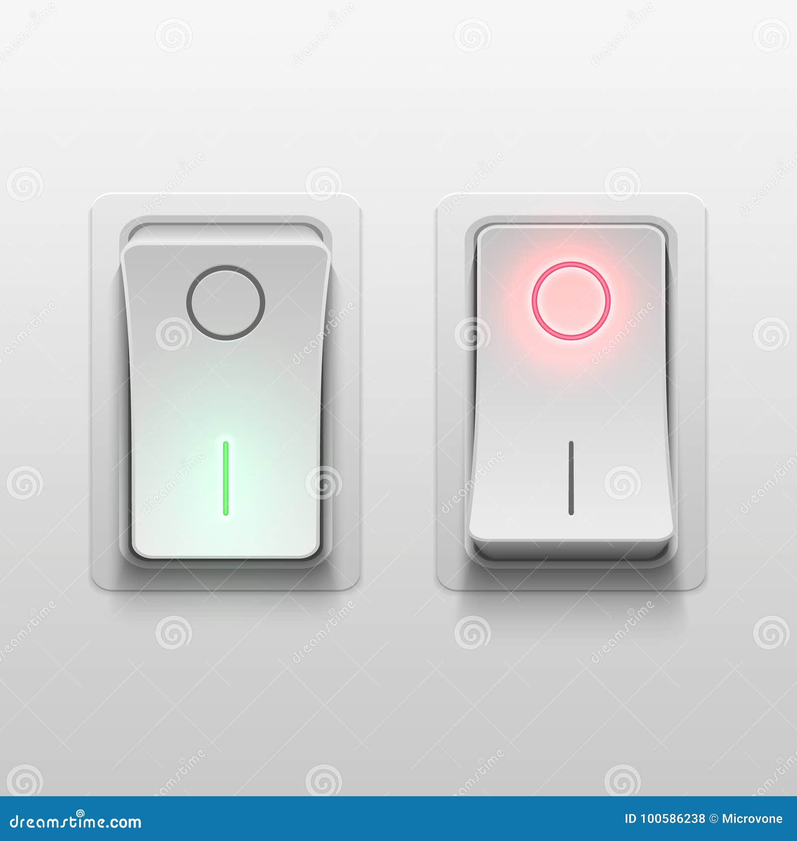 Red Electric A Toggle Switch Buttons, Cartoon. Vigor And Inspiration ...