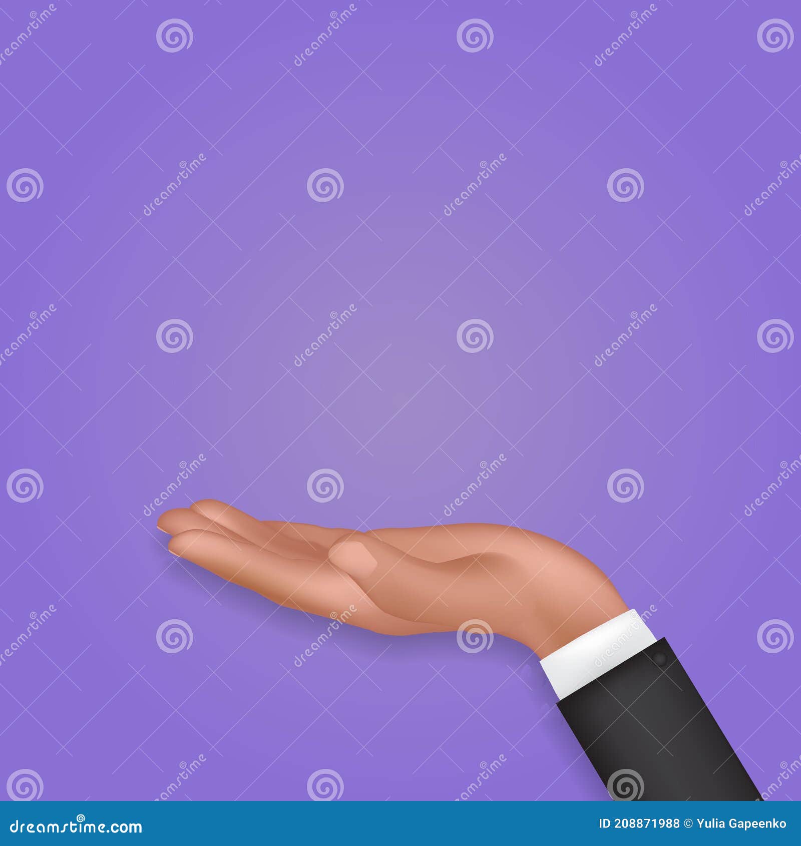 Realistic 3D Empty Hand Vector Illustration Stock Vector - Illustration ...