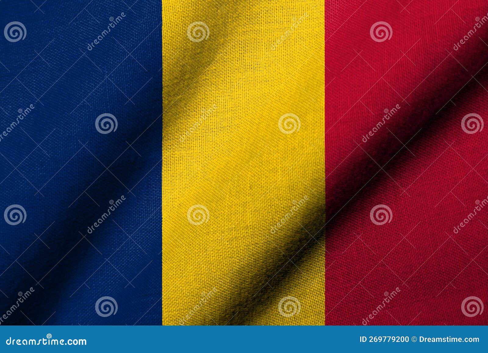 3D Flag of Chad waving stock illustration. Illustration of patriotic ...