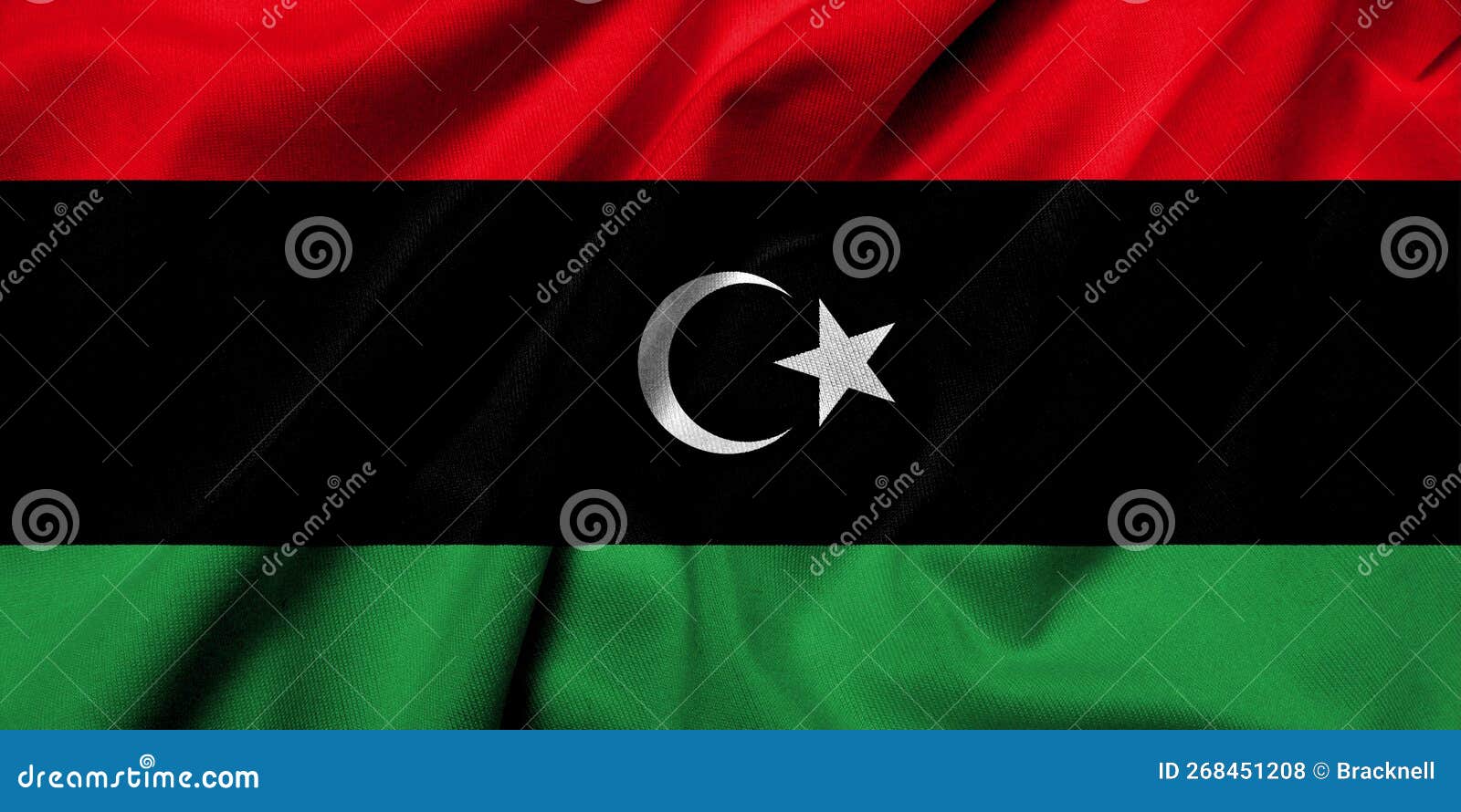 3D Flag of Libya satin stock photo. Image of color, banner - 268451208