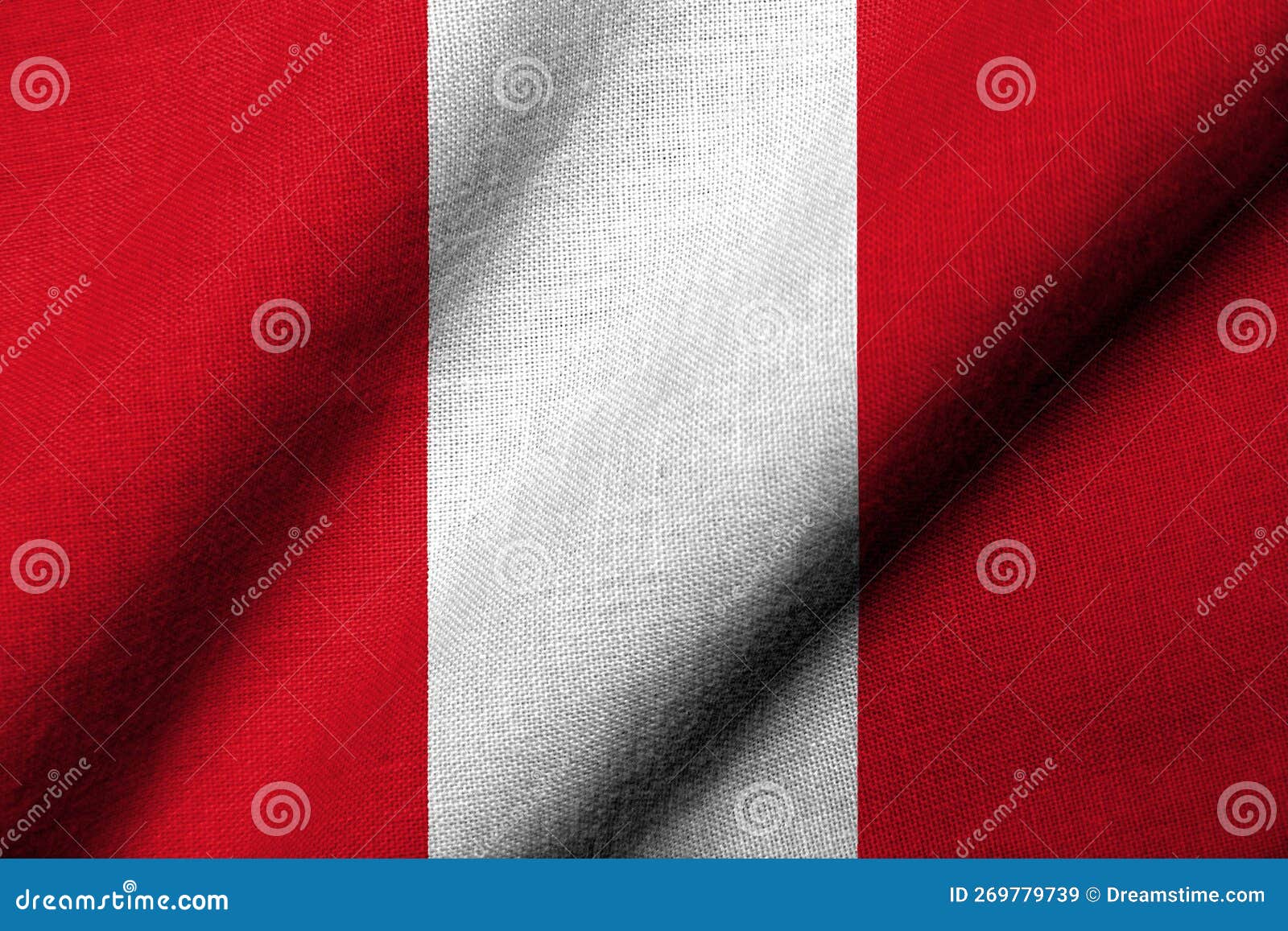 3D Flag of Peru waving stock illustration. Illustration of design ...