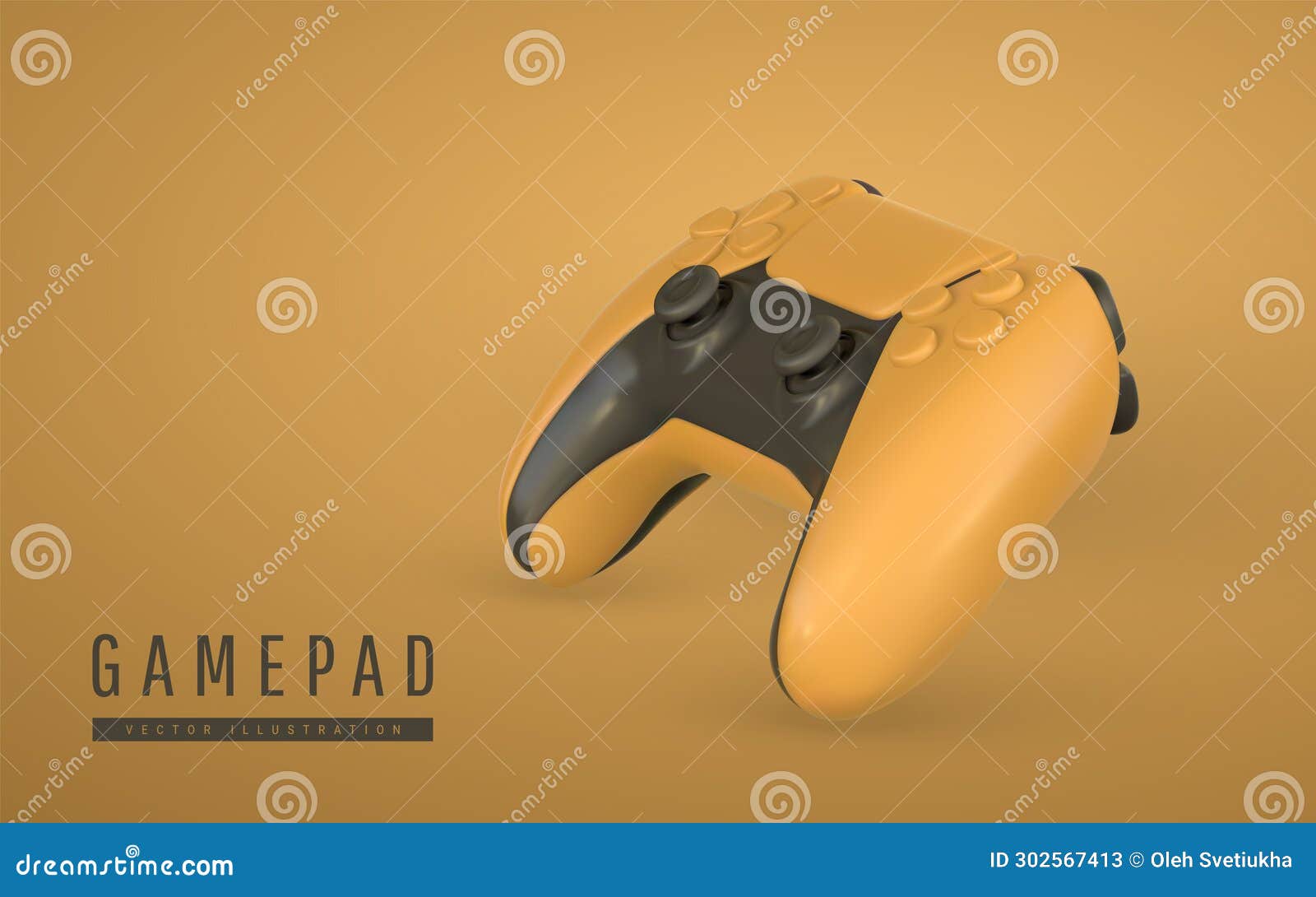 Realistic 3d Game Pad in Cartoon Style. Game Stick, Controller, Video ...
