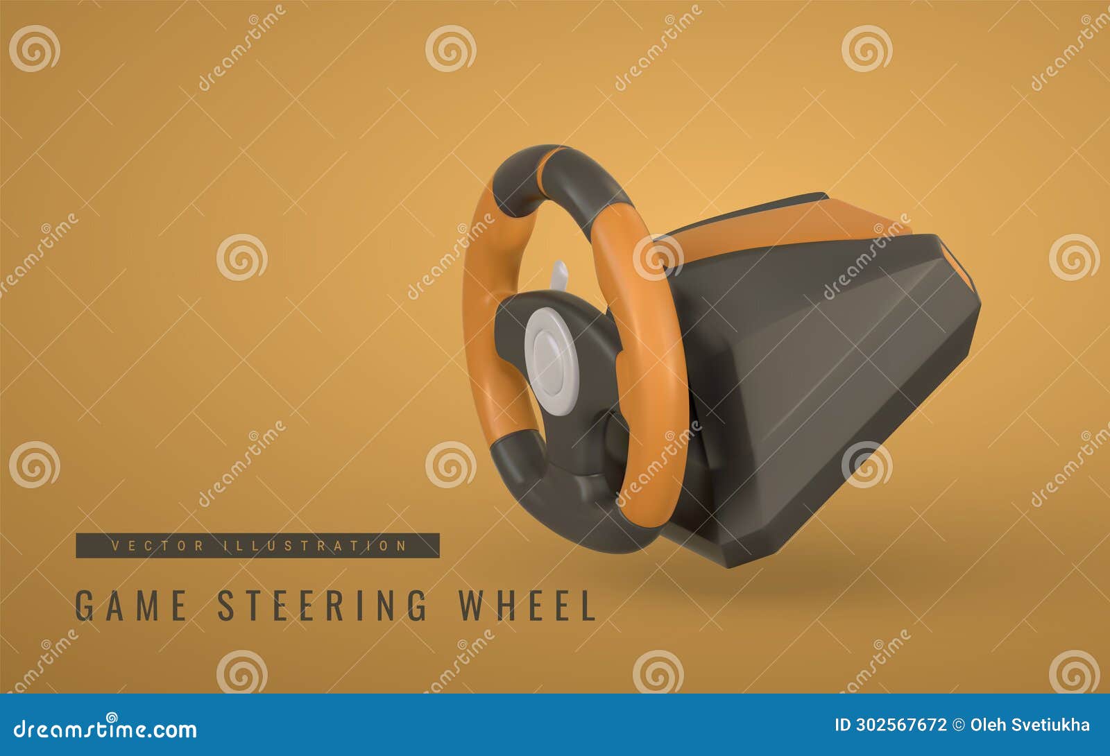 Realistic 3d Game Steering Wheel. Game Stick, Controller, Video Game ...