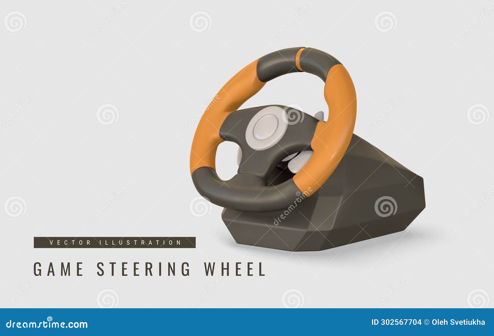 Realistic 3d Game Steering Wheel. Game Stick, Controller, Video Game ...