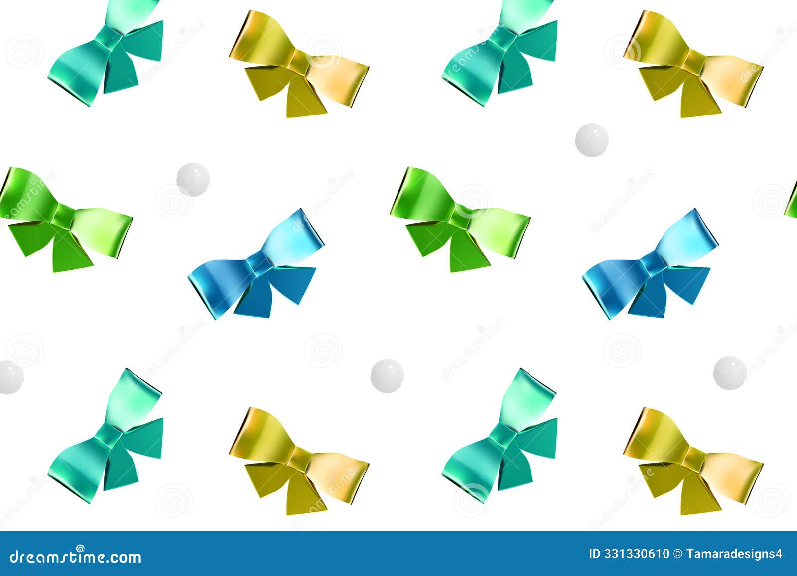 Realistic 3d Gift Bow Top View Celebration Party Stock Illustration ...