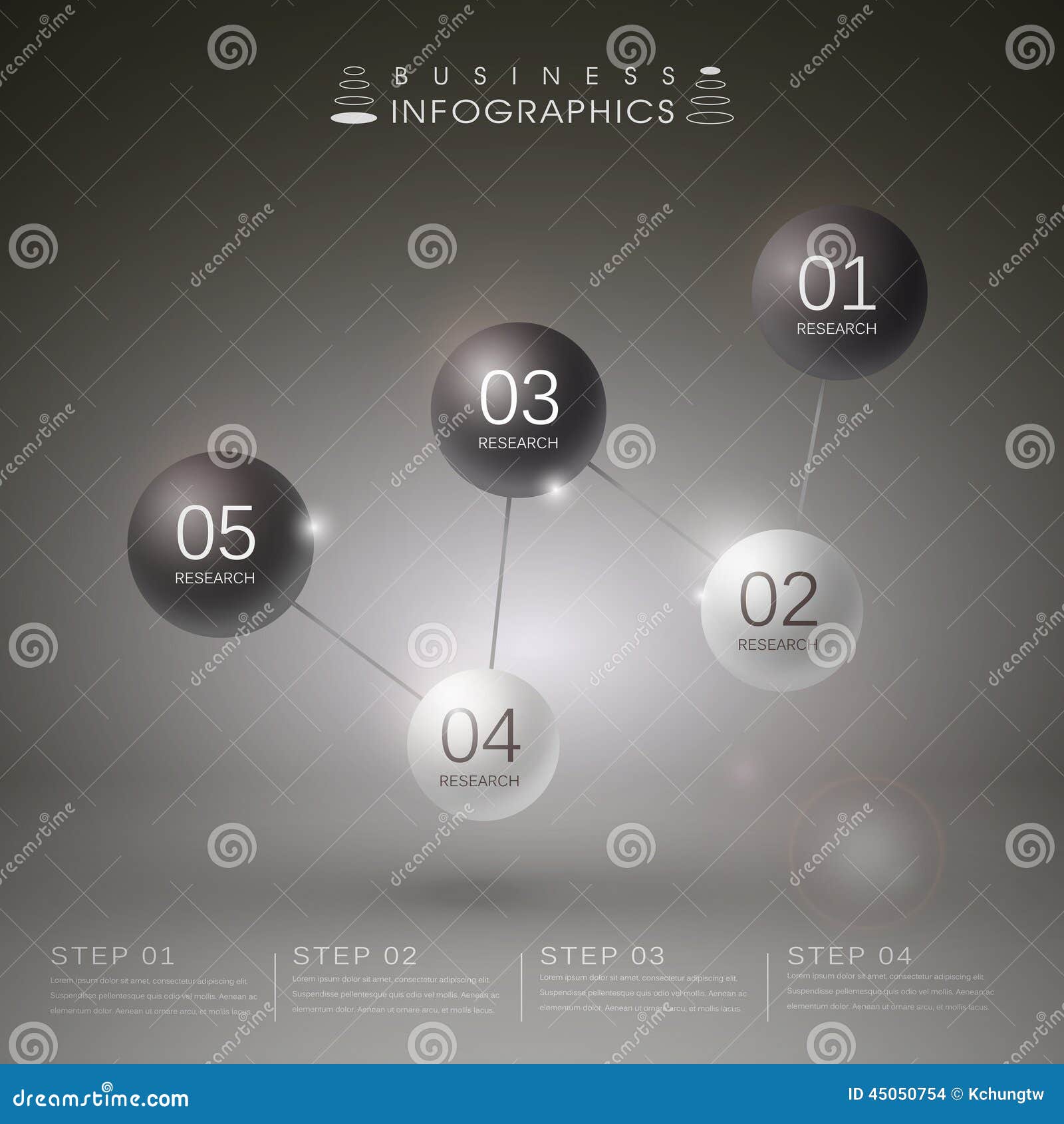 Realistic 3d Glossy Ball Infographic Elements Stock Vector ...