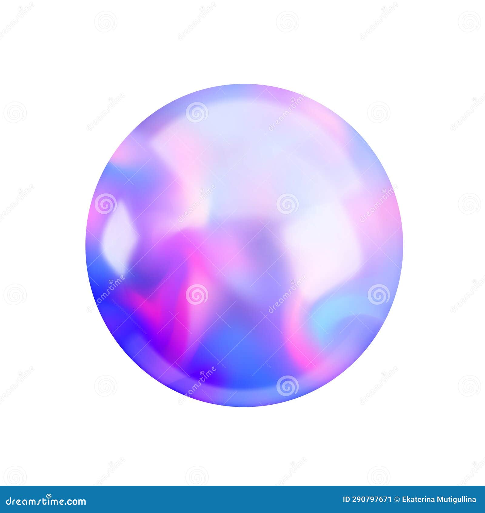 Realistic 3d Holographic Purple Sphere. Vector Glossy Gradient Magic ...