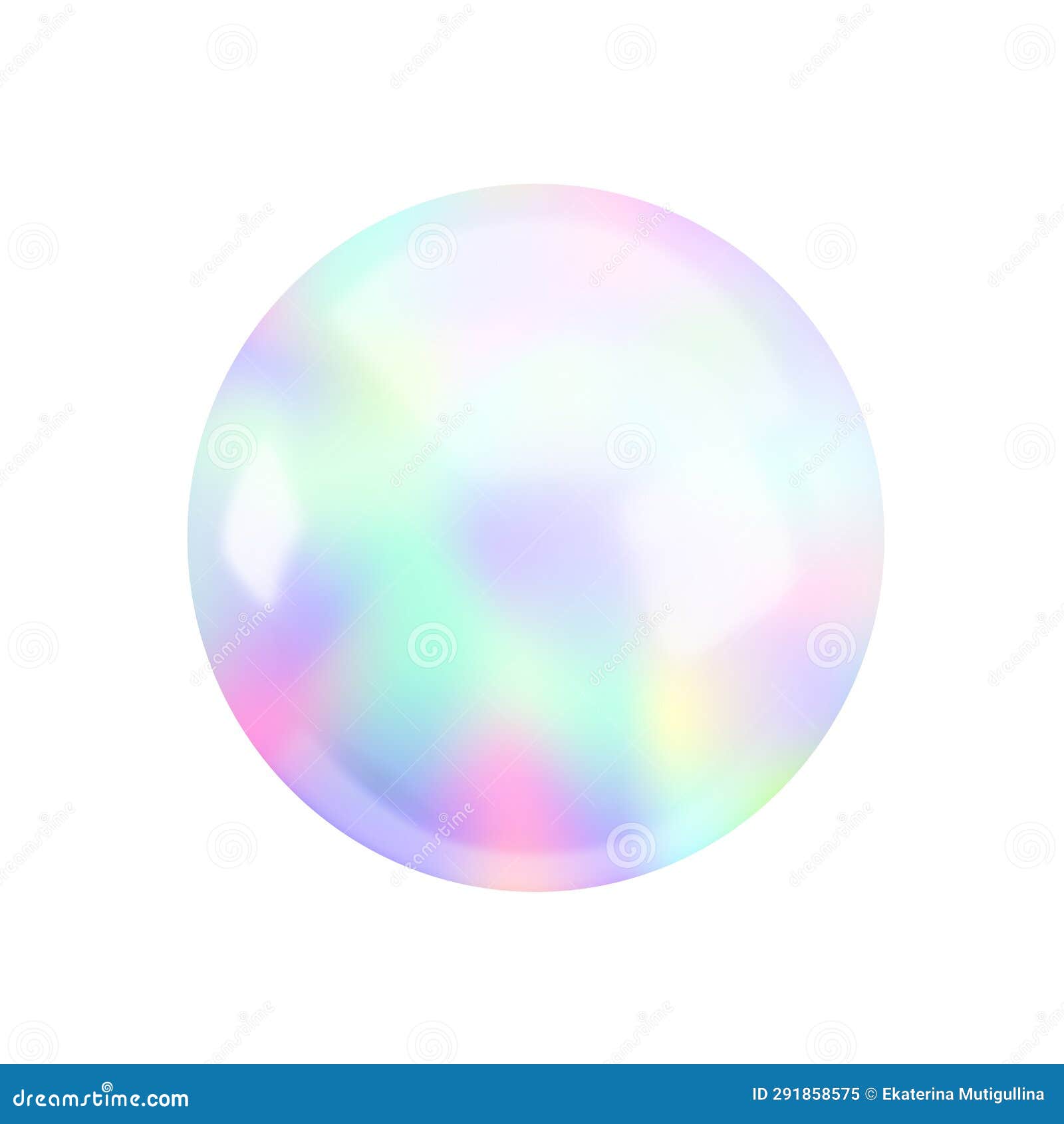 3d Holographic Rainbow Sphere. Abstract Vector Glossy Gradient Ball ...