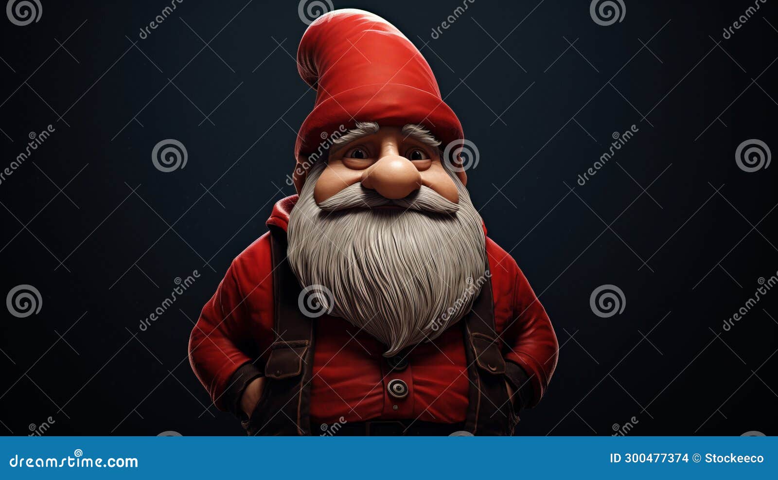 Realistic 3d Image of Red and White Gnome - Charming Character ...