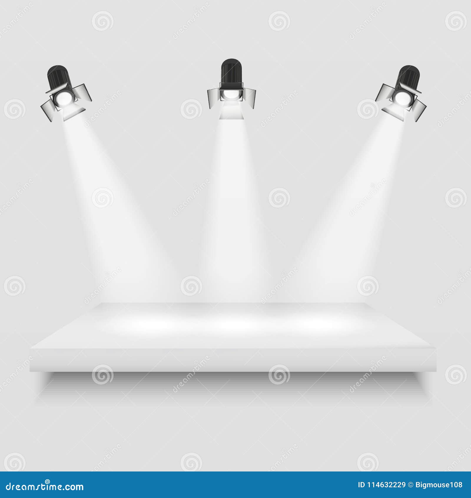 Realistic 3d Light Box with Platform. Vector Stock Vector ...