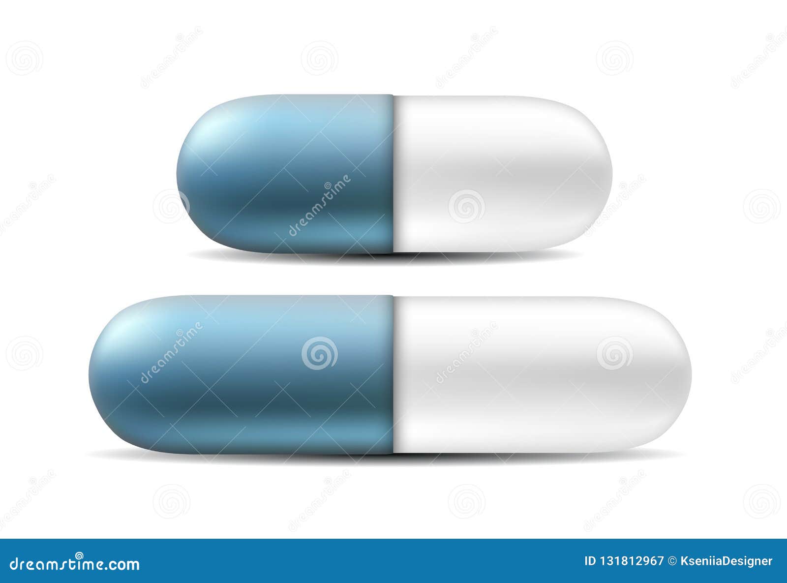 Realistic 3D Medical Capsule Stock Vector - Illustration of chemistry ...