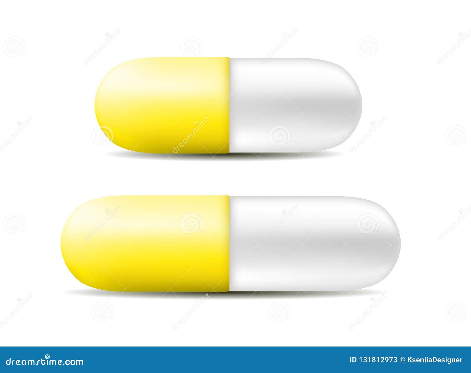 Realistic 3D Medical Capsule Stock Vector - Illustration of medication ...