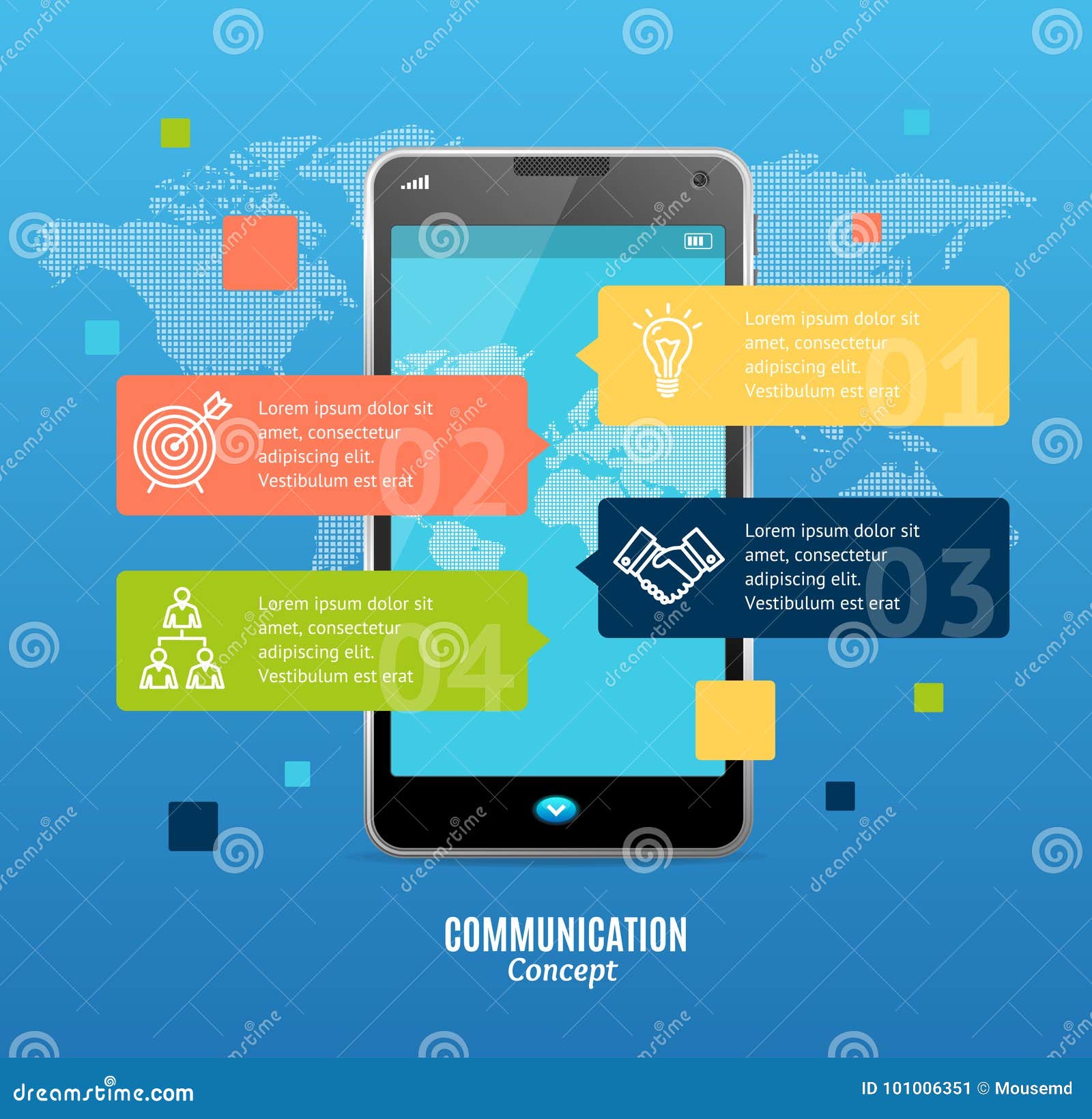 Realistic 3d Messenger Communication Concept Smartphone Chatting with ...