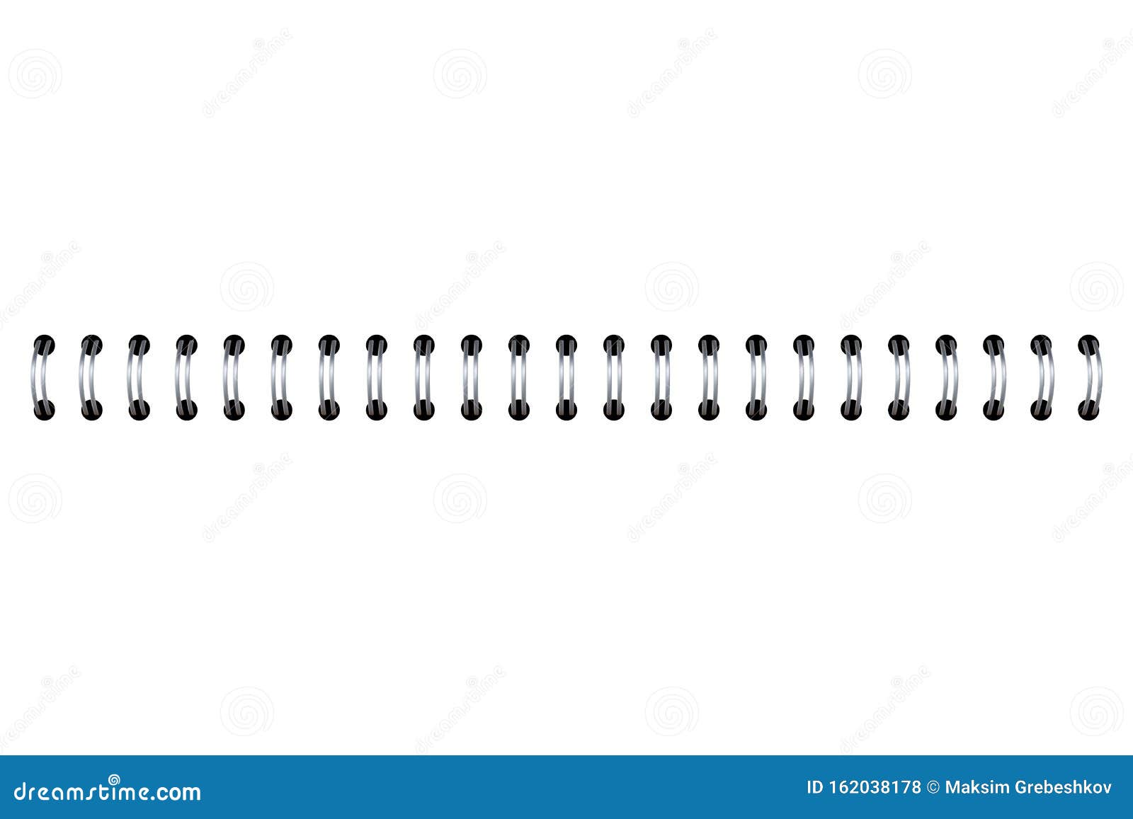 Bind Spring Of Spiral. Ring Of Spiral For Notebook Or Calendar. Metal ...
