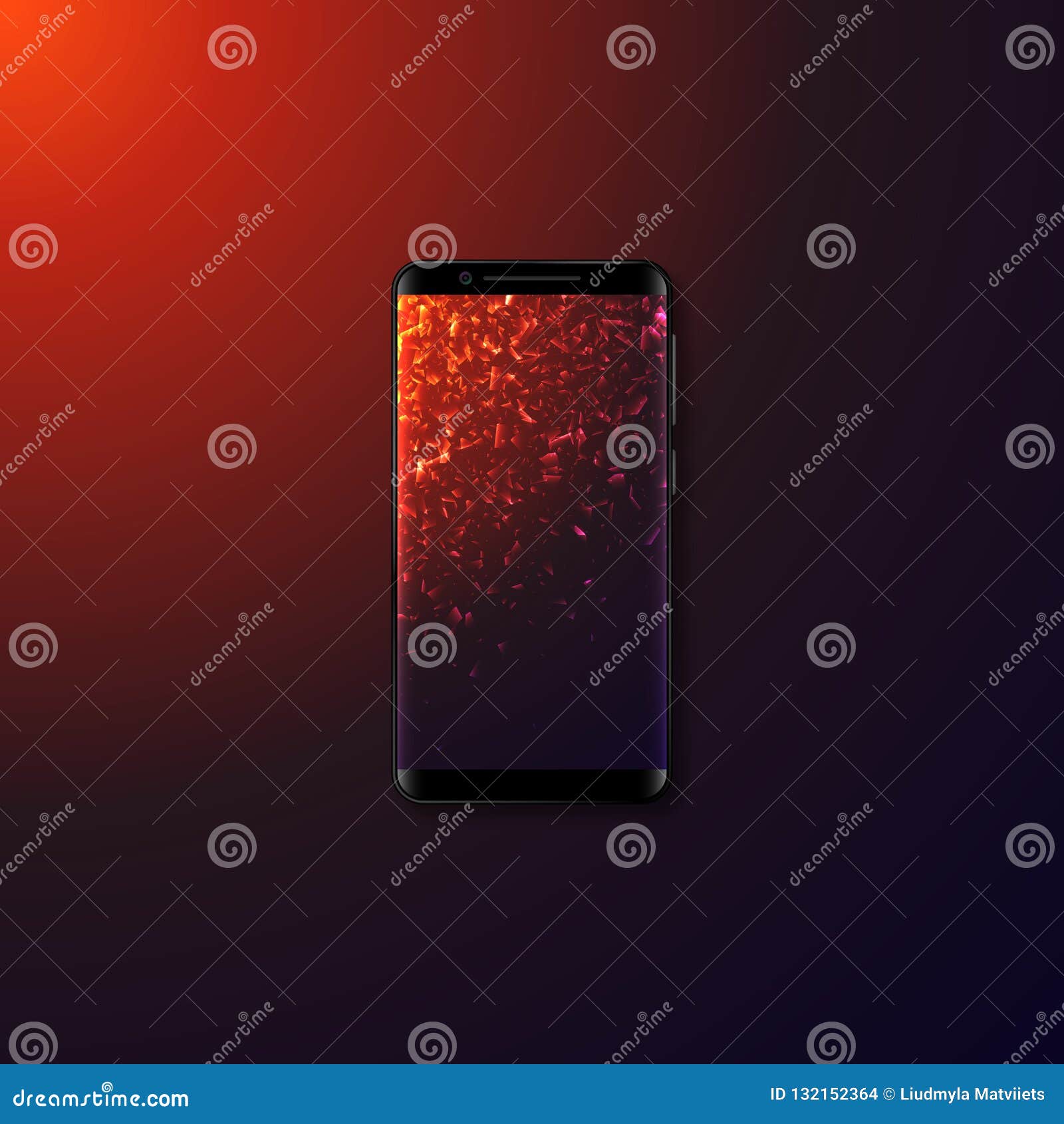 Realistic 3d Mobile Smartphone. Stock Vector - Illustration of computer ...