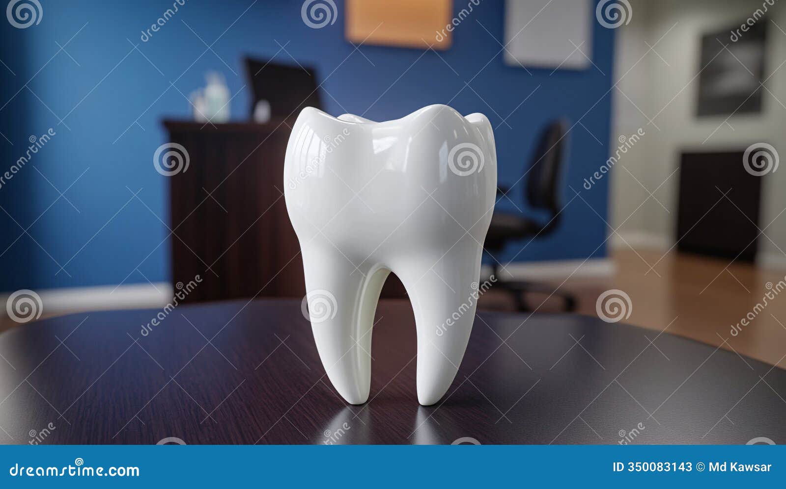 Realistic 3D Model of a Single Human Tooth on a High Quality Image ...