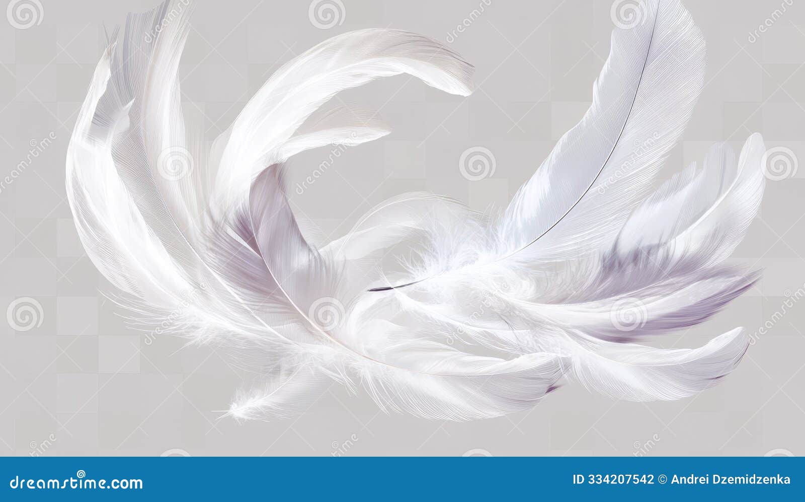 A Realistic 3D Modern Illustration of Falling Dove Feathers Texture or ...