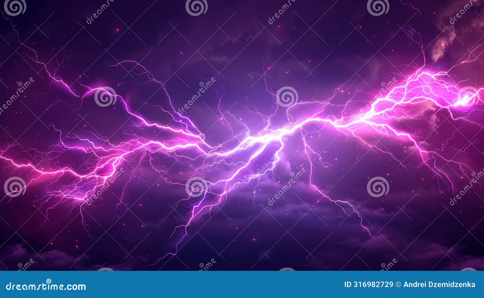 A Realistic 3D Modern Impulse Illustration of Lightning Strikes and ...
