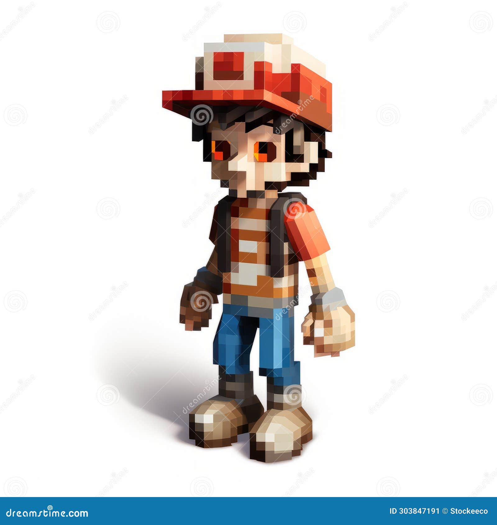 Pixelated Pokemon Character Art With Volumetric Lighting Royalty-Free ...