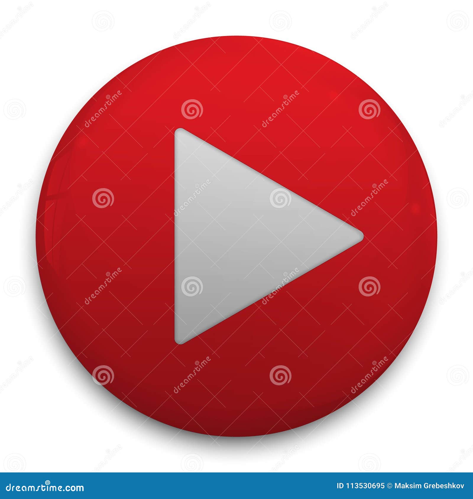 Play button stock vector. Illustration of pushbutton - 113530695