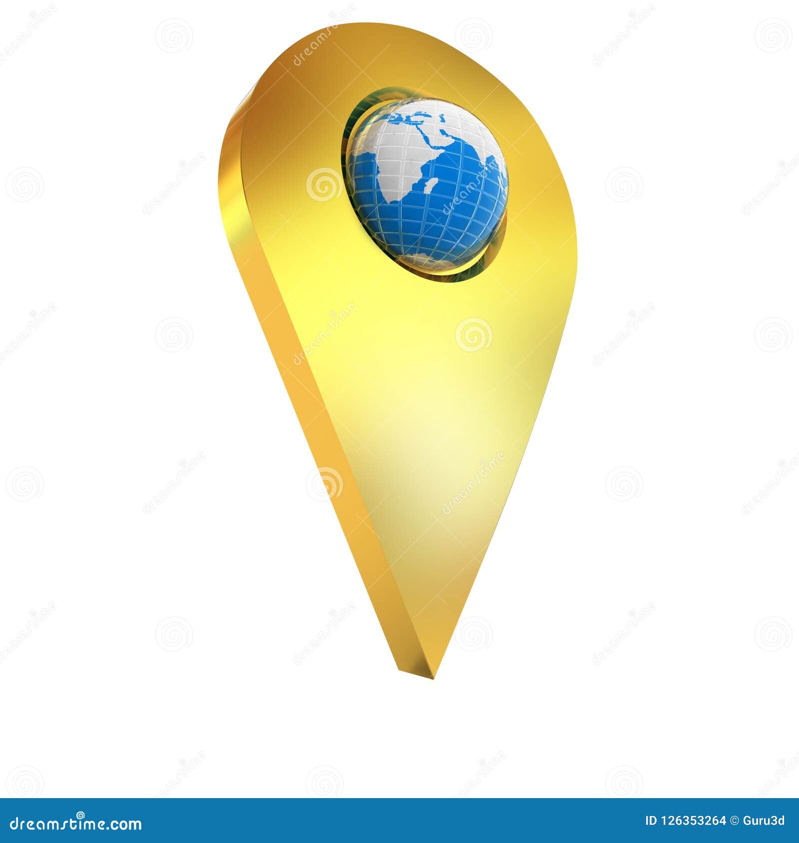 Realistic 3d Pointer of Map with Earth Stock Illustration ... Realistic 3d Pointer of Map with Earth Stock Illustration ...