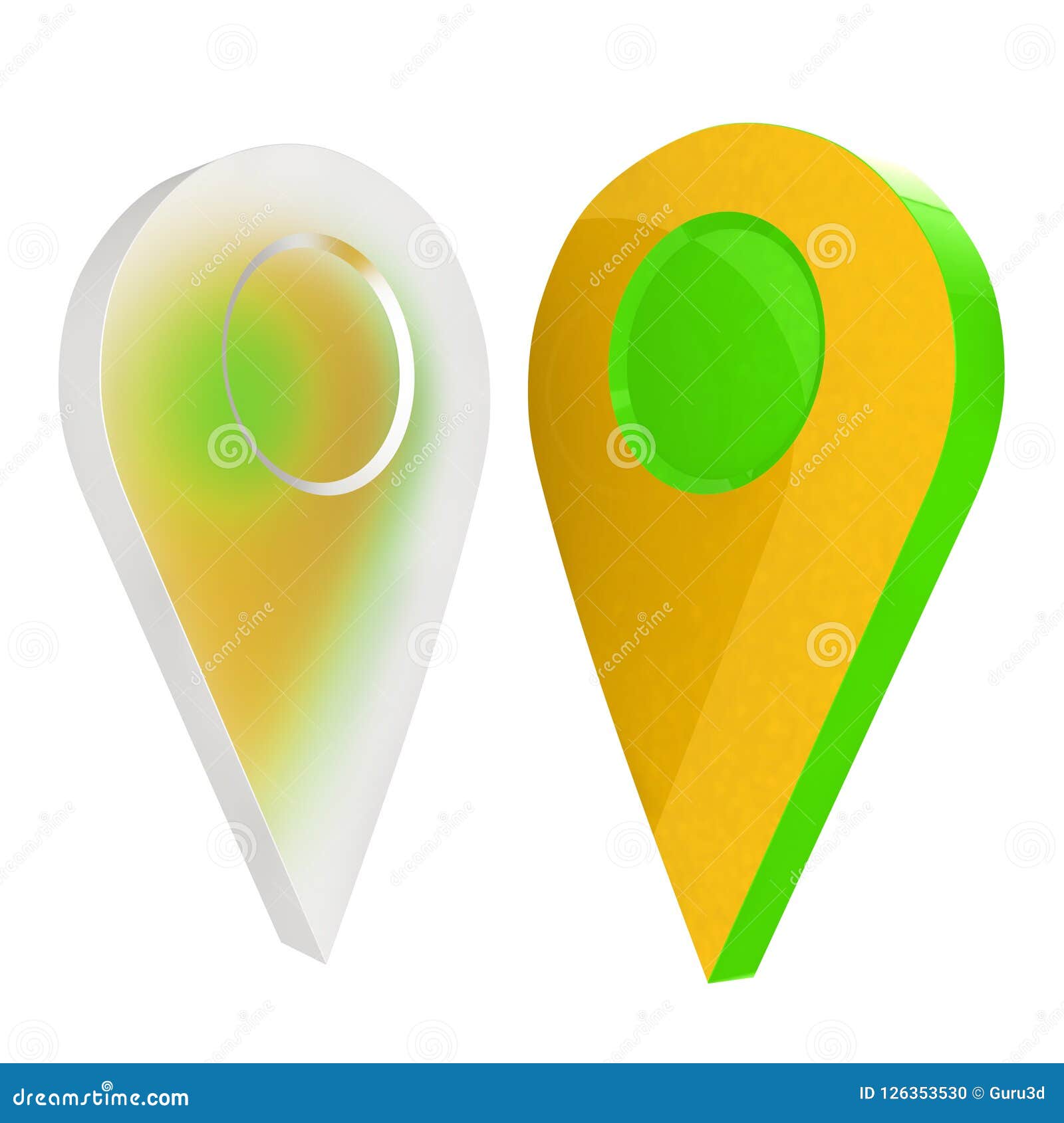 Realistic 3d Pointer of Map Stock Illustration - Illustration of ...