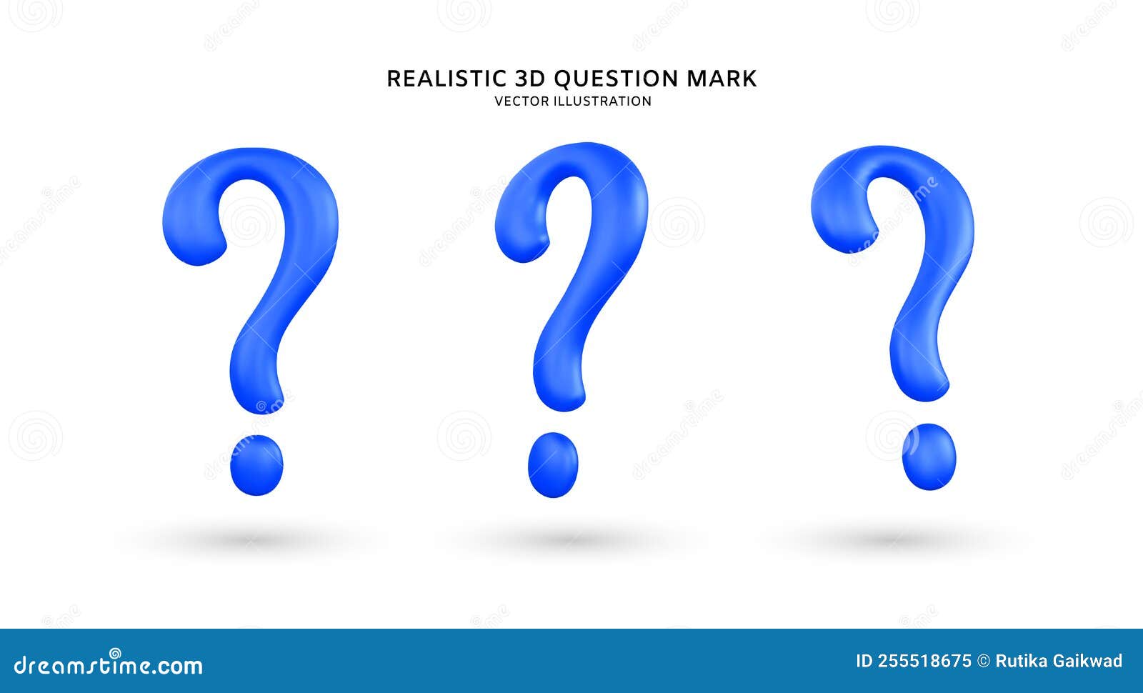 Realistic 3d Question Mark Vector Illustration Stock Vector ...