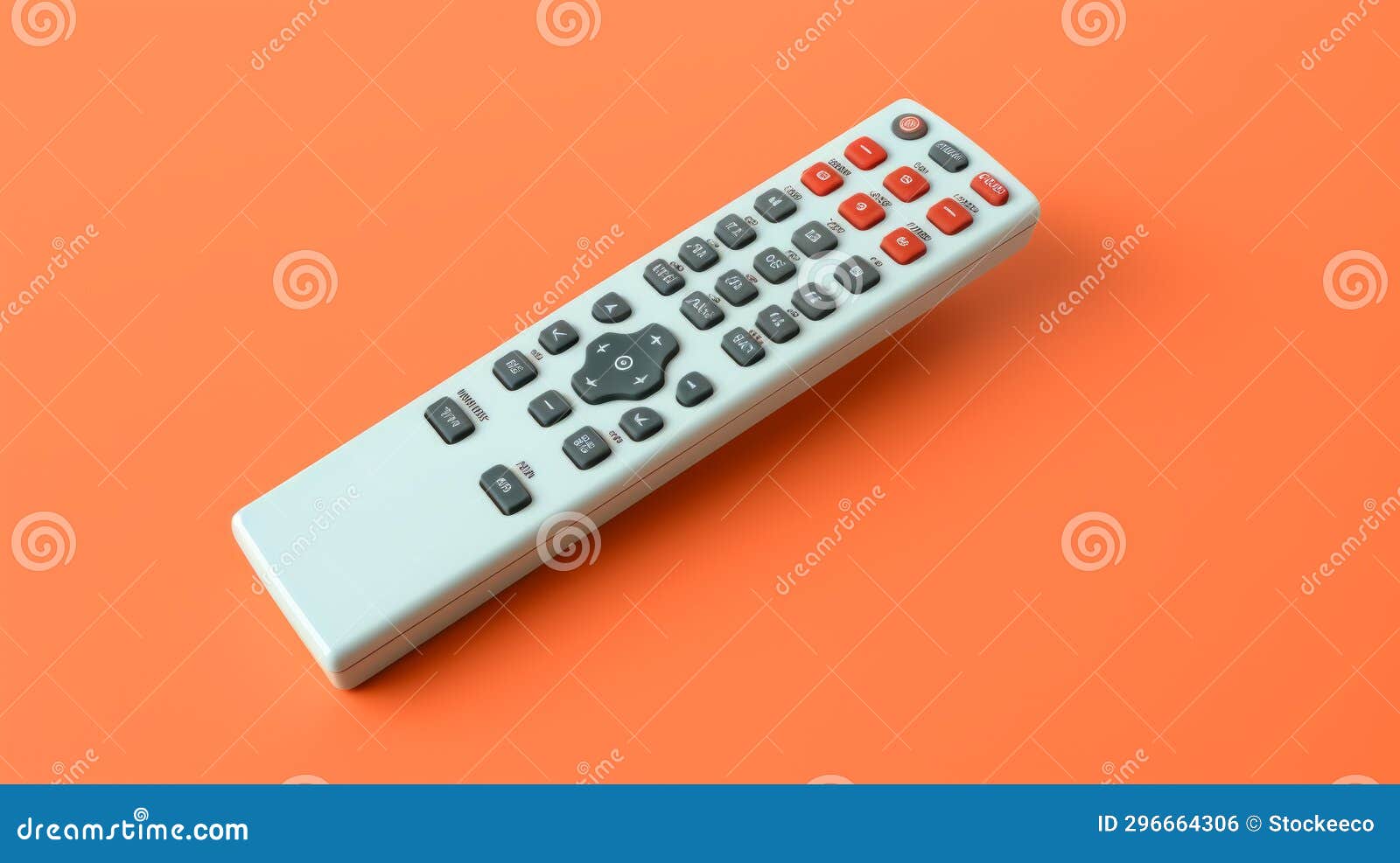 Realistic 3d Remote Control on Orange Background Stock Illustration ...