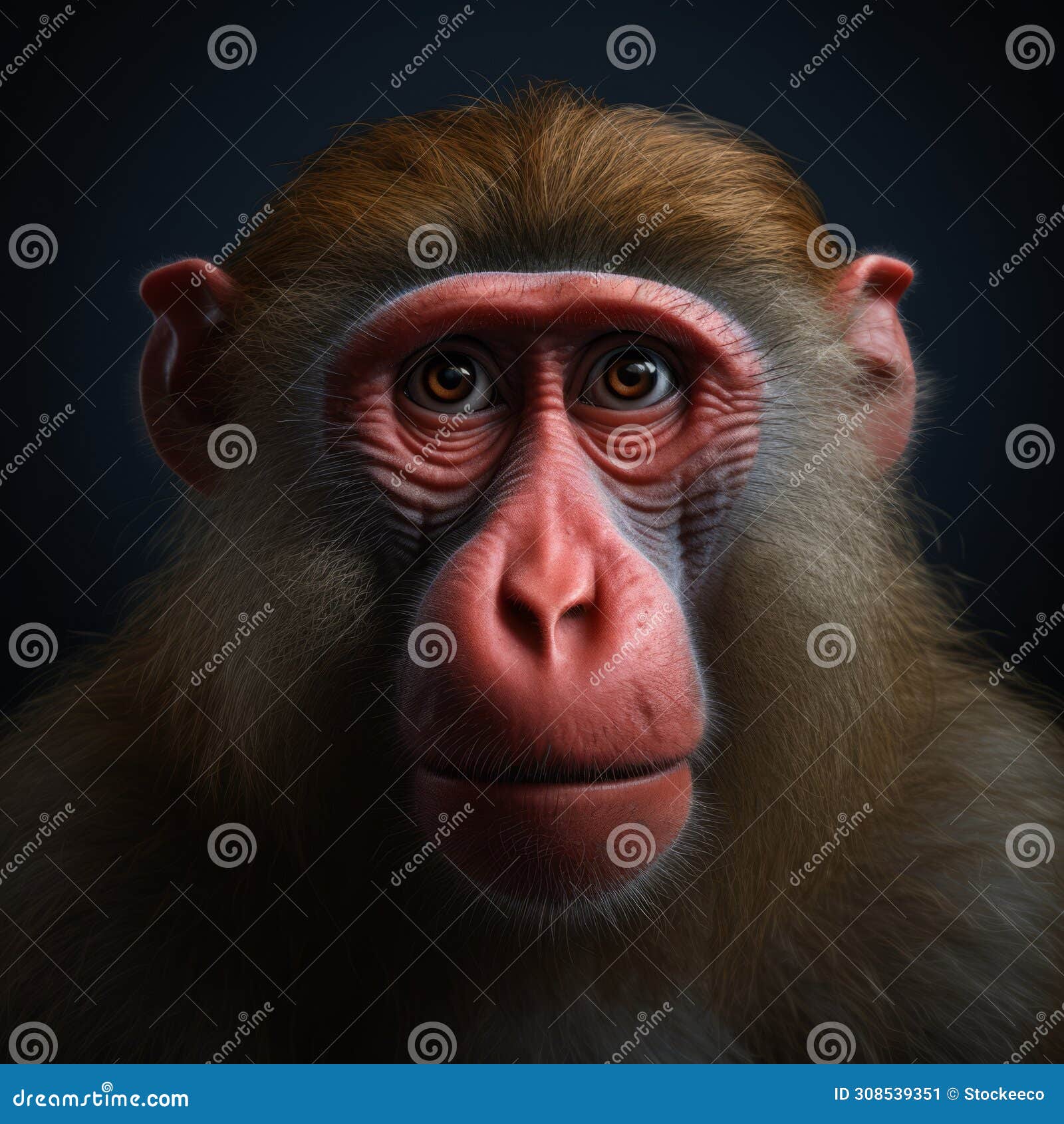 Realistic 3d Render of Baboon Character with Expressive Eyes Stock ...