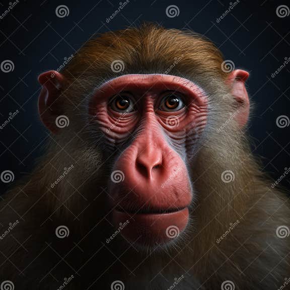 Realistic 3d Render of Baboon Character with Expressive Eyes Stock ...