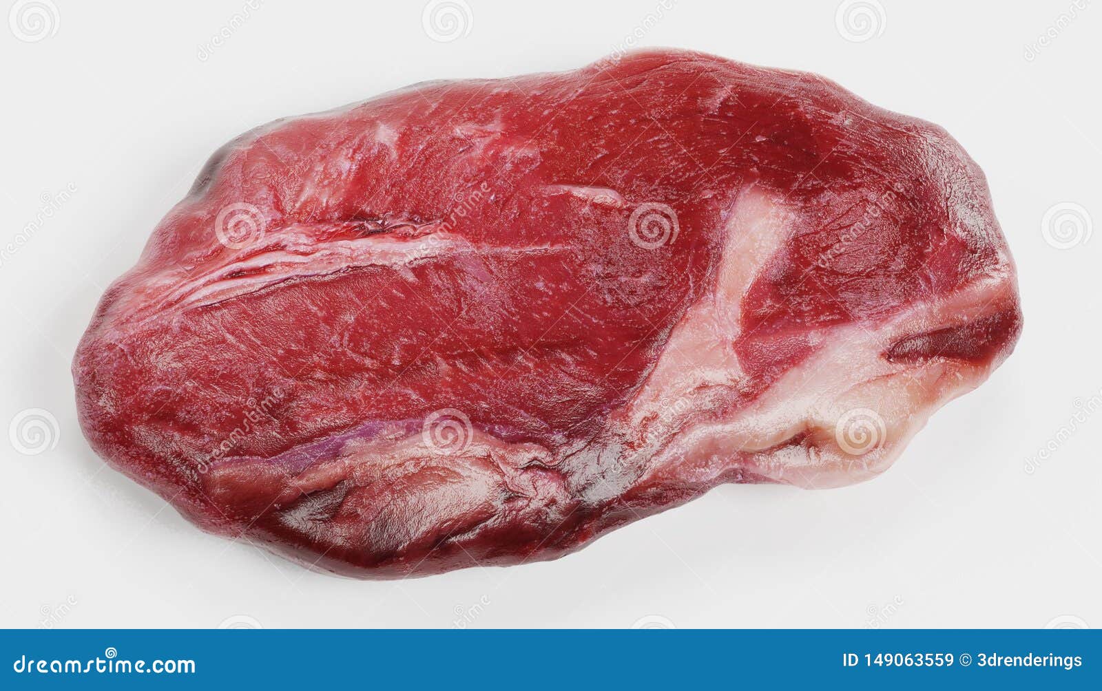3D Render of Beef Steak stock illustration. Illustration of fried ...